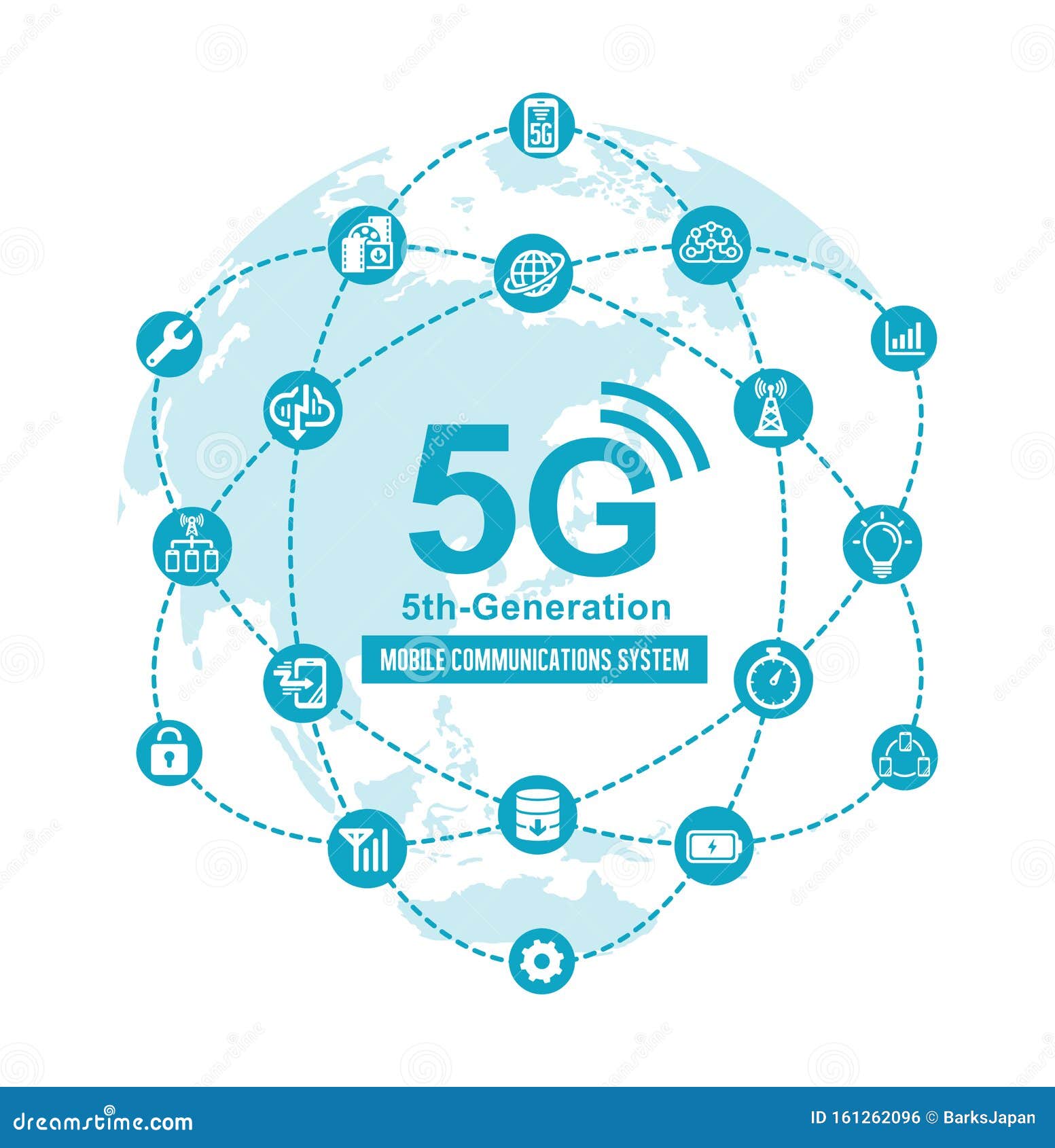 5G vector illustration stock vector. Illustration of concept - 161262096