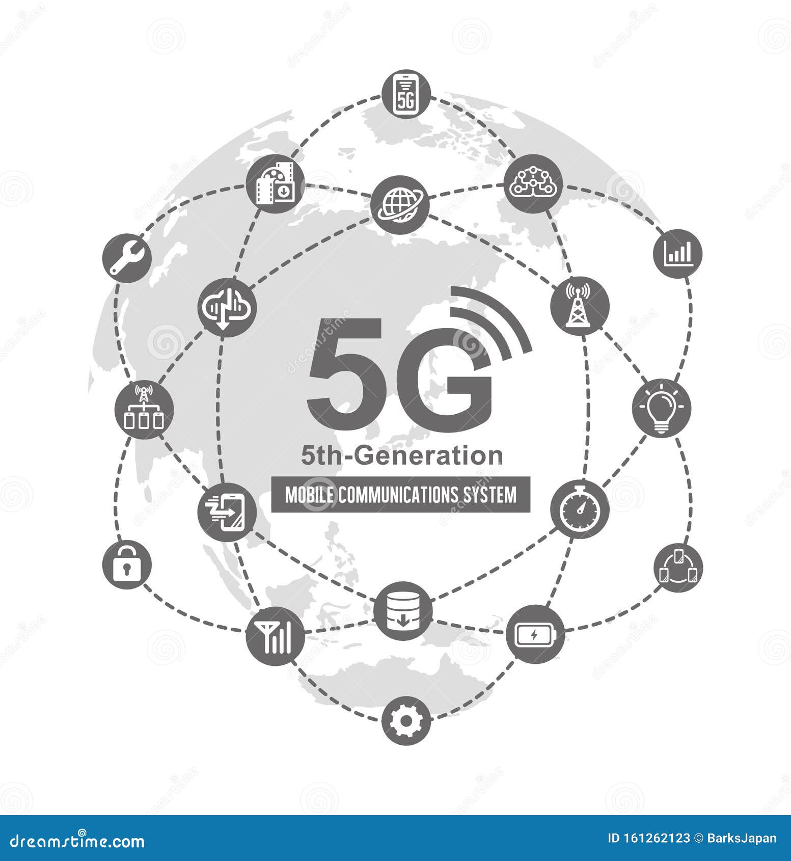 5G vector illustration stock vector. Illustration of device - 161262123