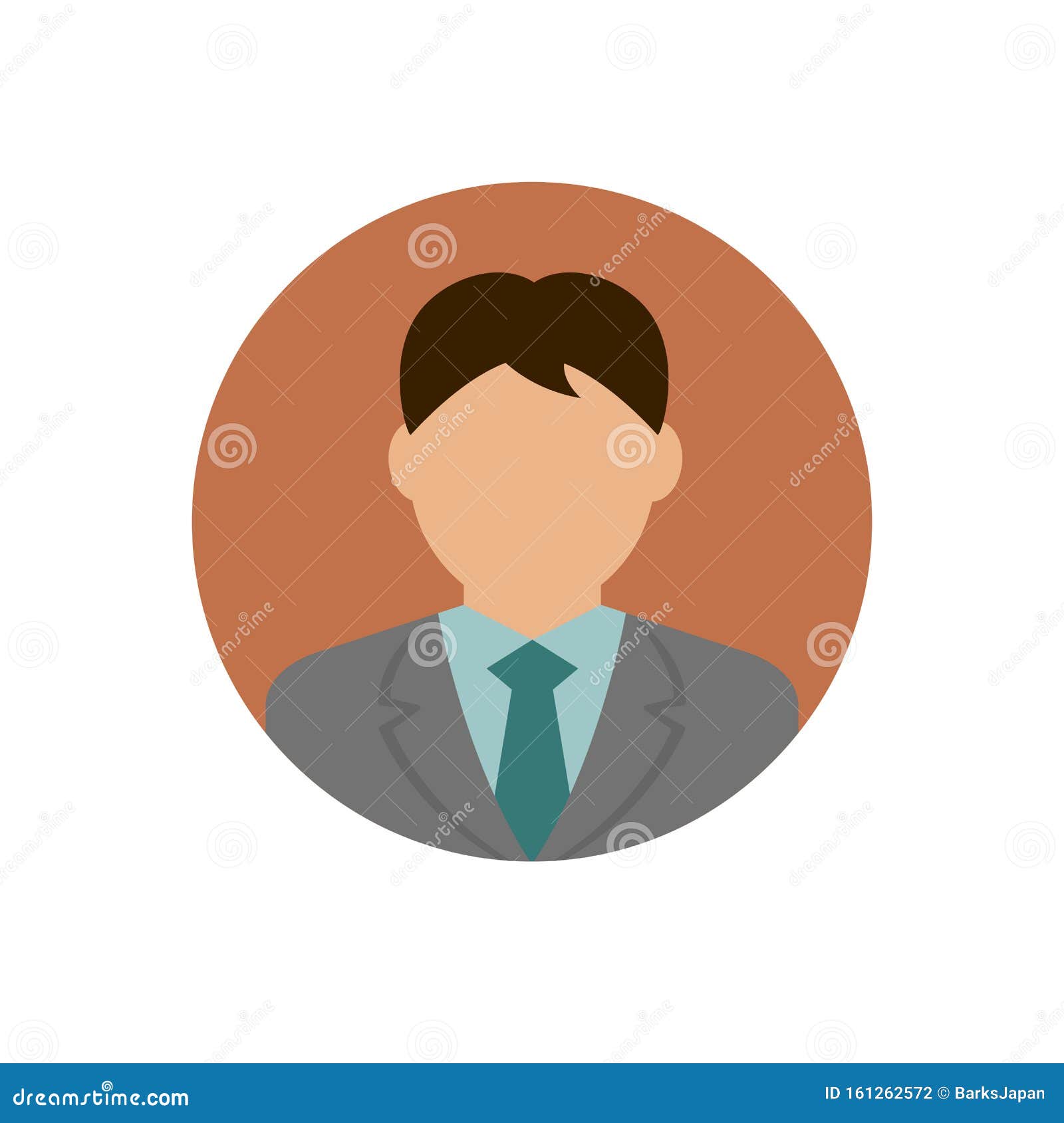 Faceless Business Man Avatar Illustration / Circle Stock Vector ...