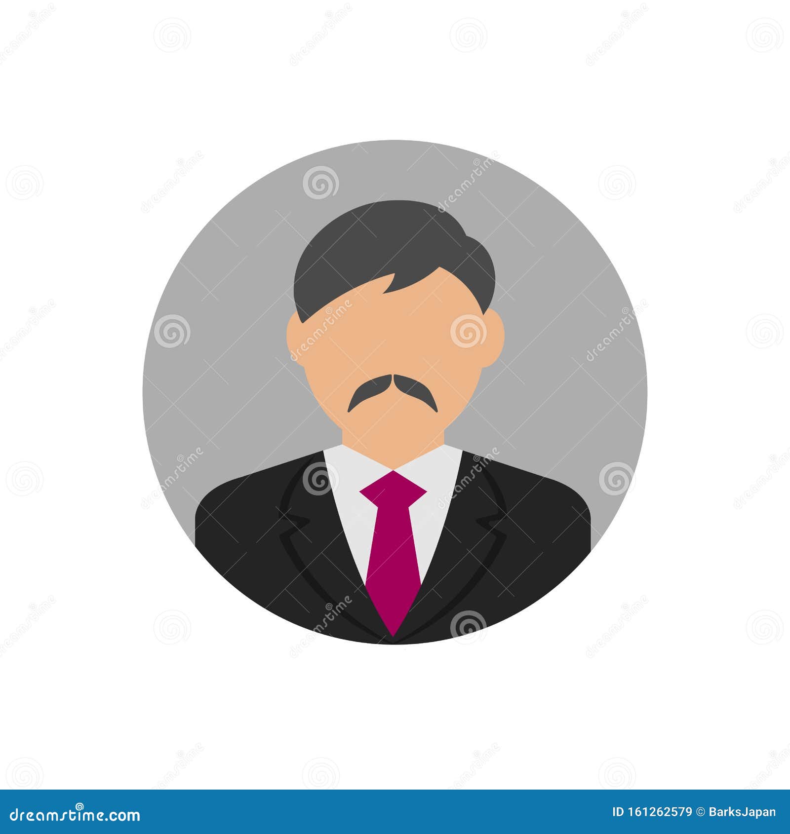Faceless Business Man Avatar Illustration / Circle Stock Vector ...