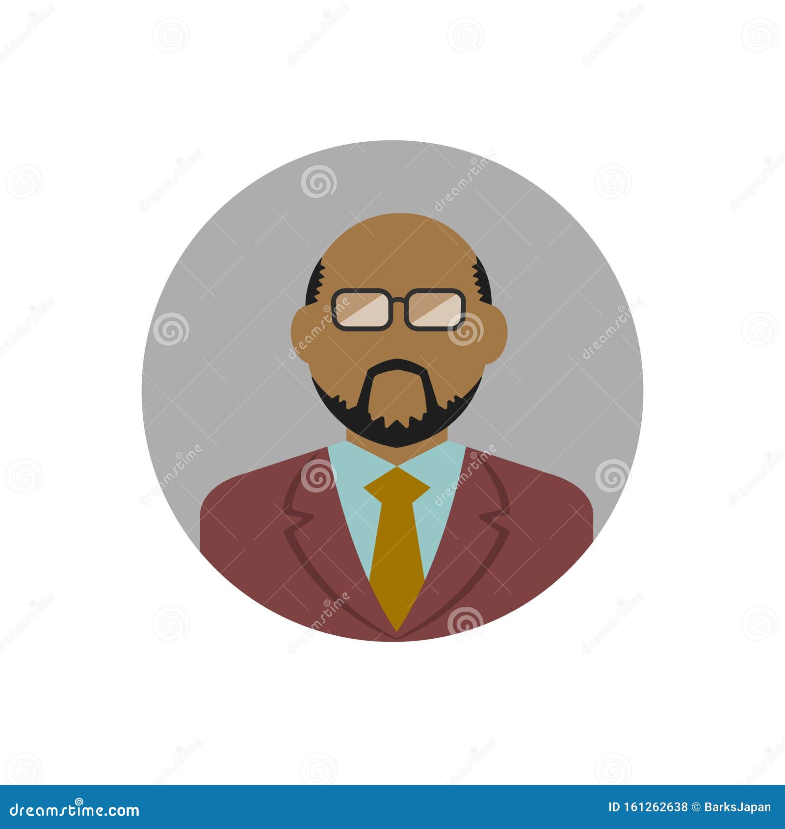 Faceless Business Man Avatar Illustration / Circle Stock Vector ...