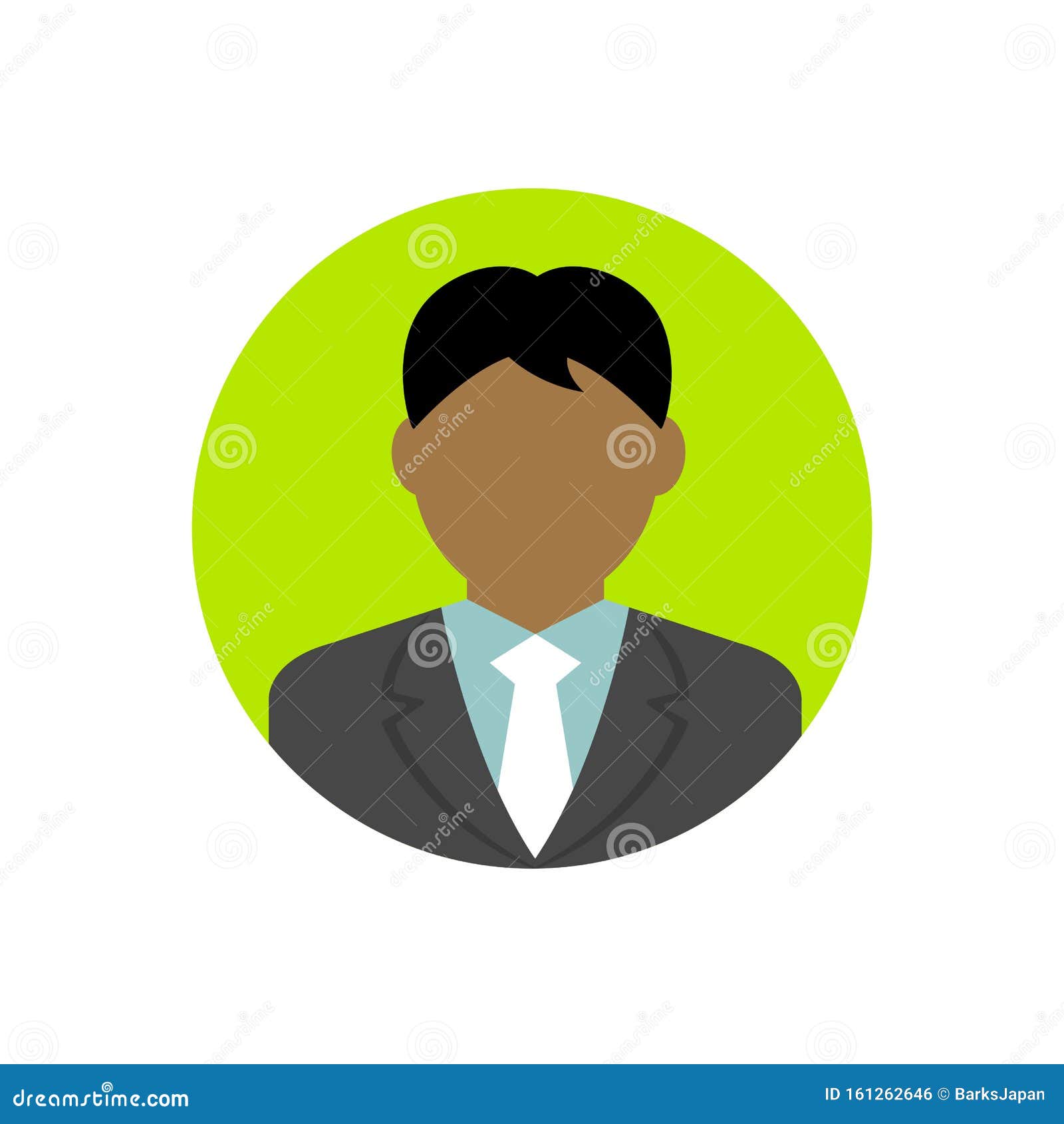 Faceless Business Man Avatar Illustration / Circle Stock Vector ...