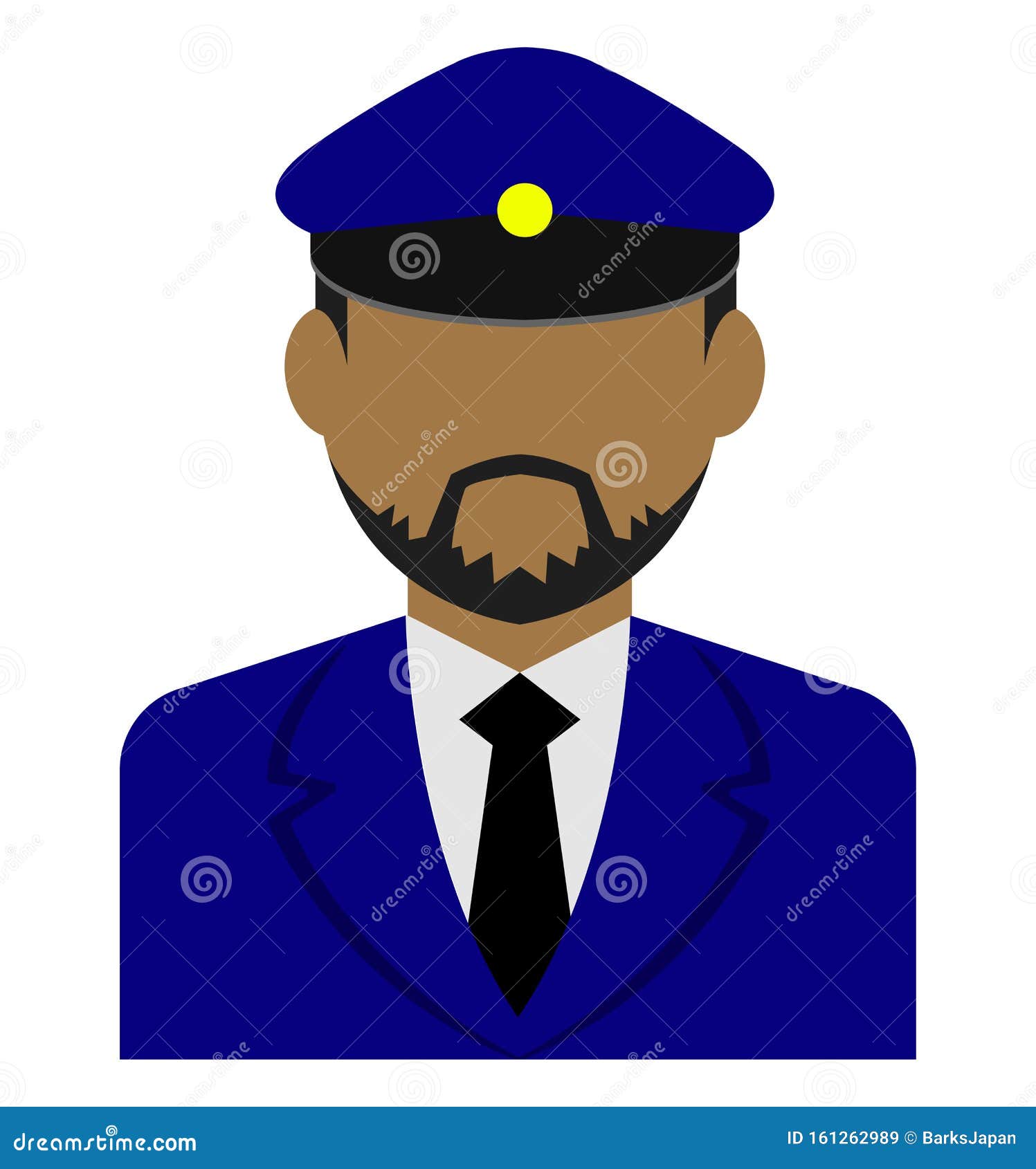 Young Male Worker Avatar Flat Illustration /upper Body Stock Vector ...