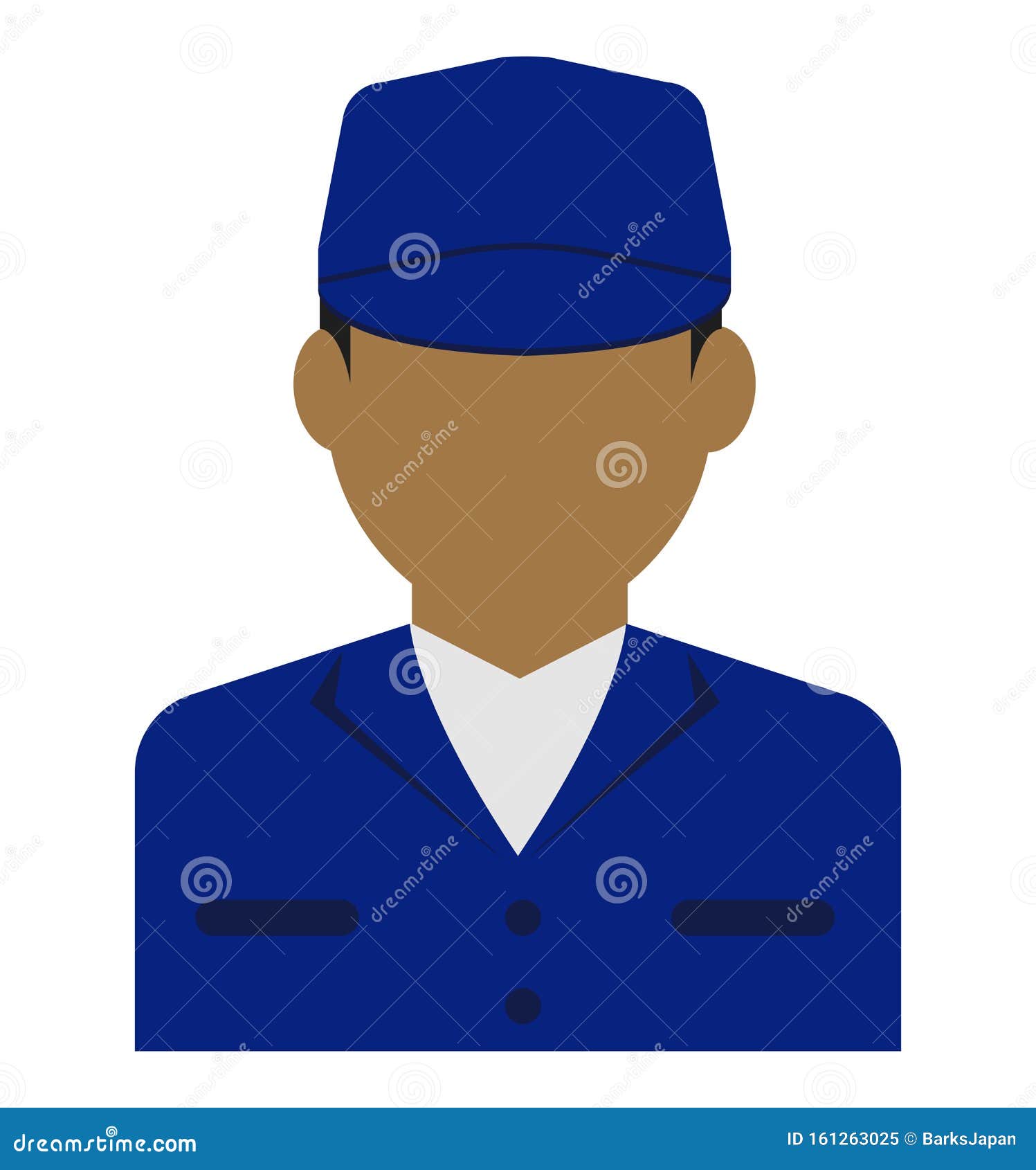 Young Male Worker Avatar Flat Illustration /upper Body Stock Vector ...