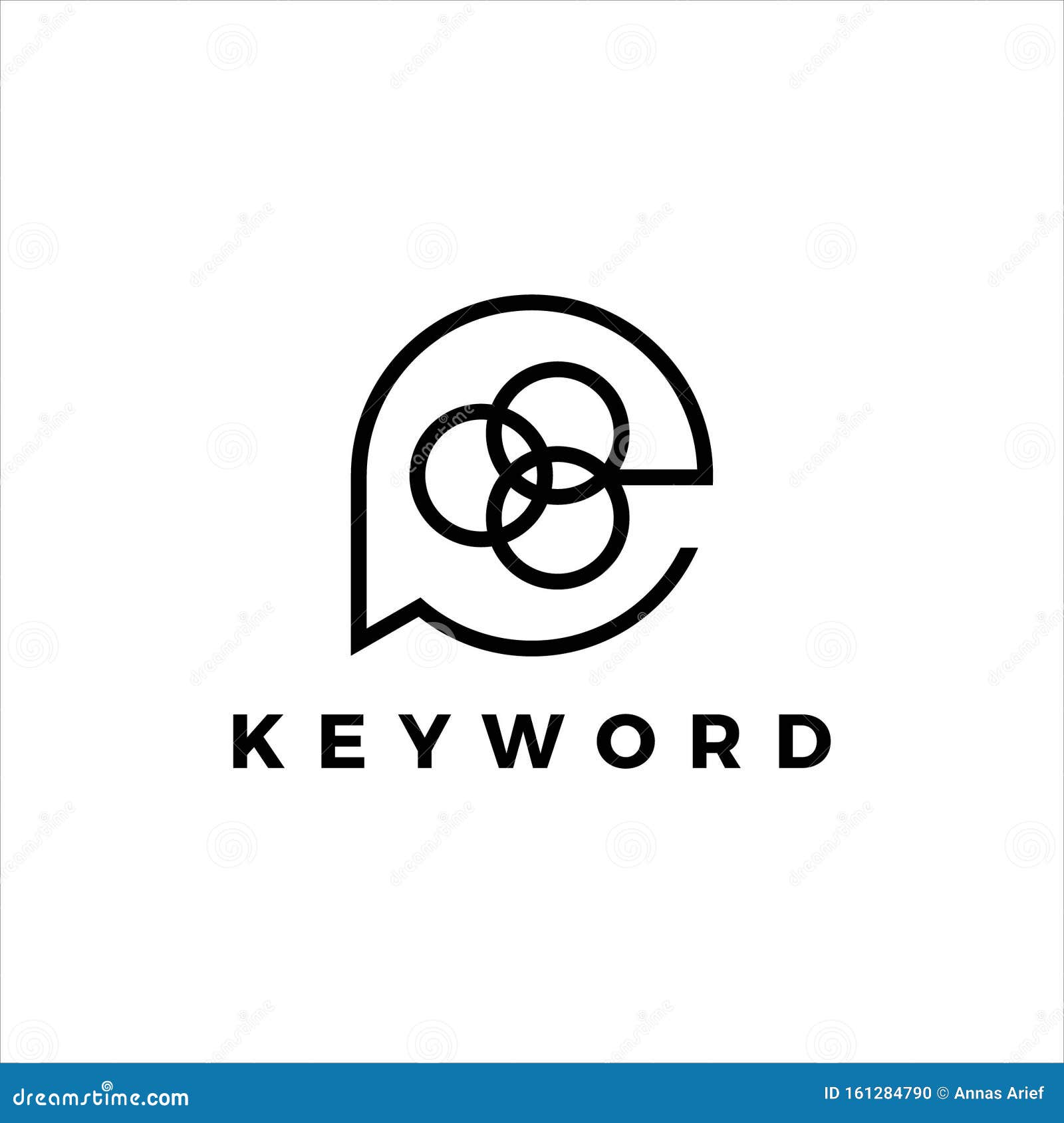 Line Illustration for Presenting Keyword Icon Logo Design Stock Vector ...