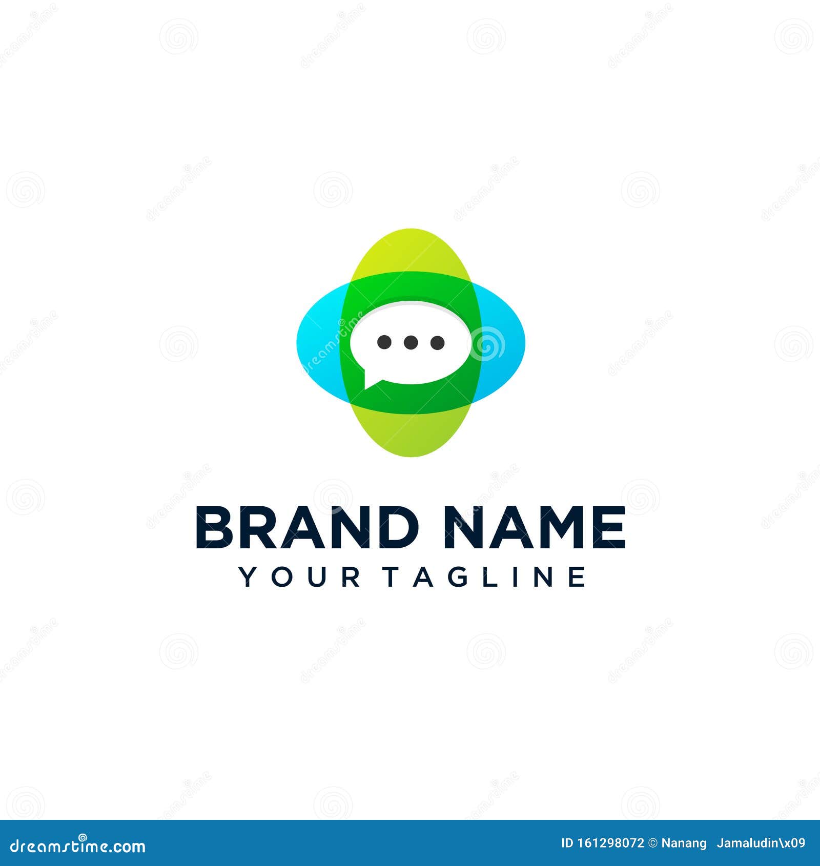 Chat Logo Designs Vector Full Color Stock Vector - Illustration of ...