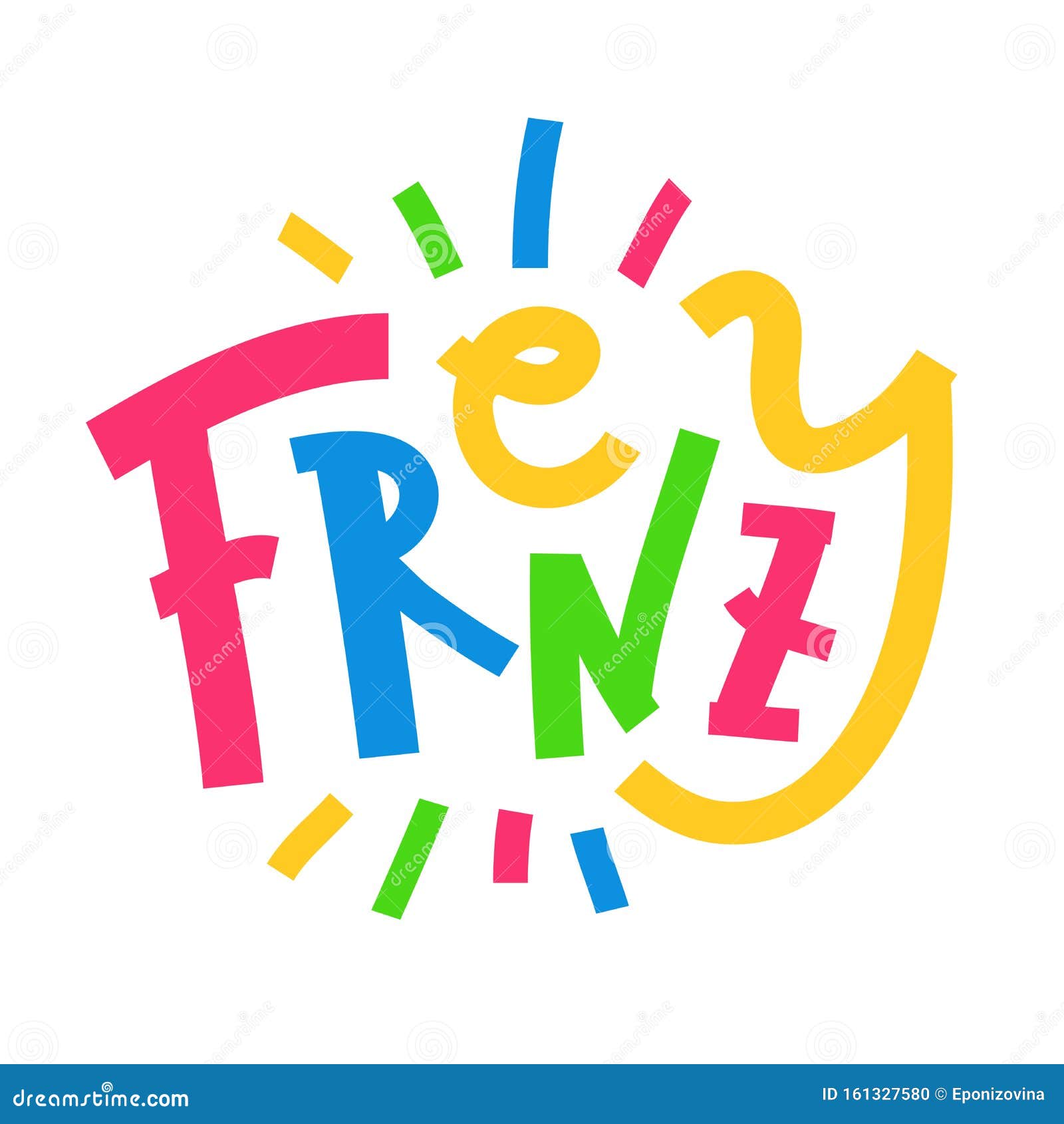 Frenzy - Inspire Motivational Quote. Hand Drawn Lettering Stock ...