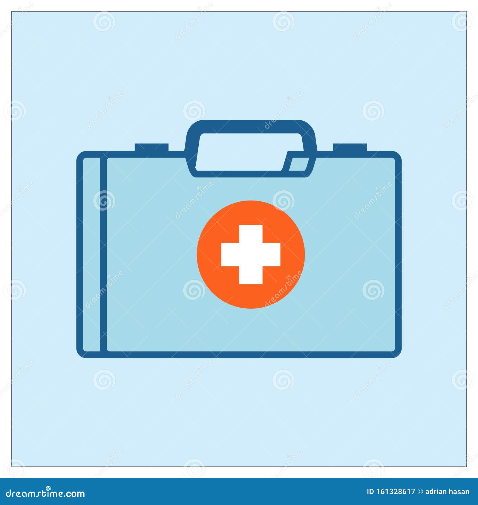 Emergency Kit Simple Blue Health Icon Vector Ilustration Stock Vector ...