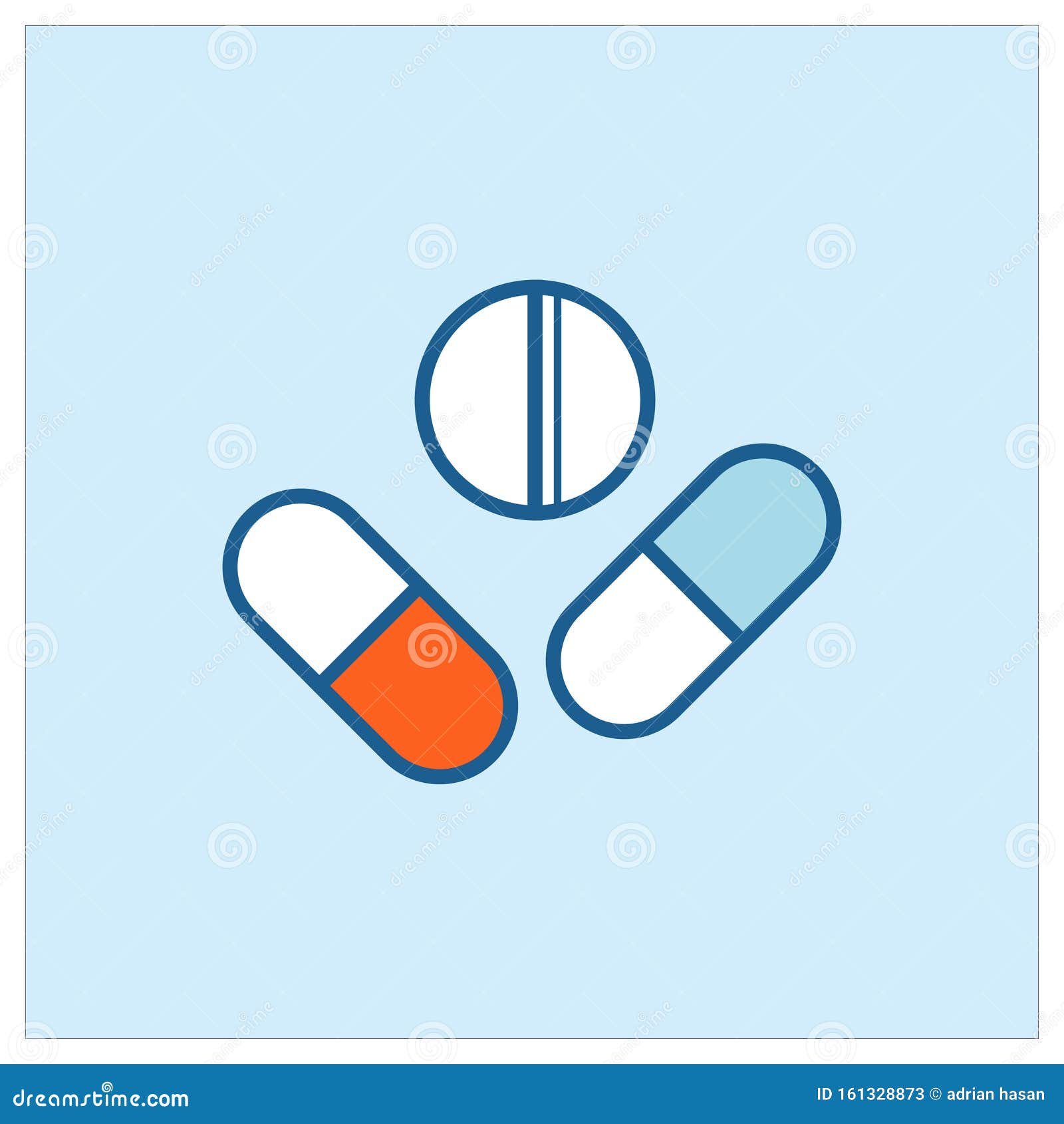 Medicine Simple Blue Health Icon Vector Ilustration Stock Vector ...