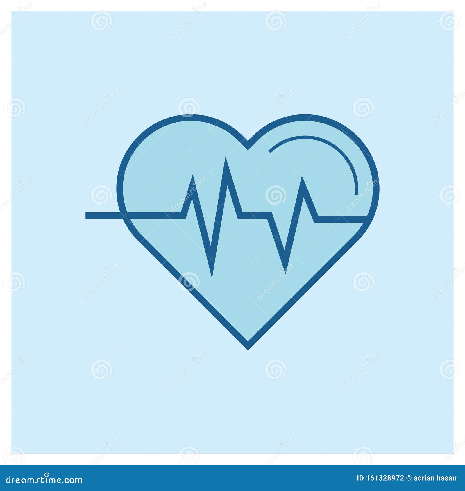Hearth Simple Blue Health Icon Vector Ilustration Stock Vector ...