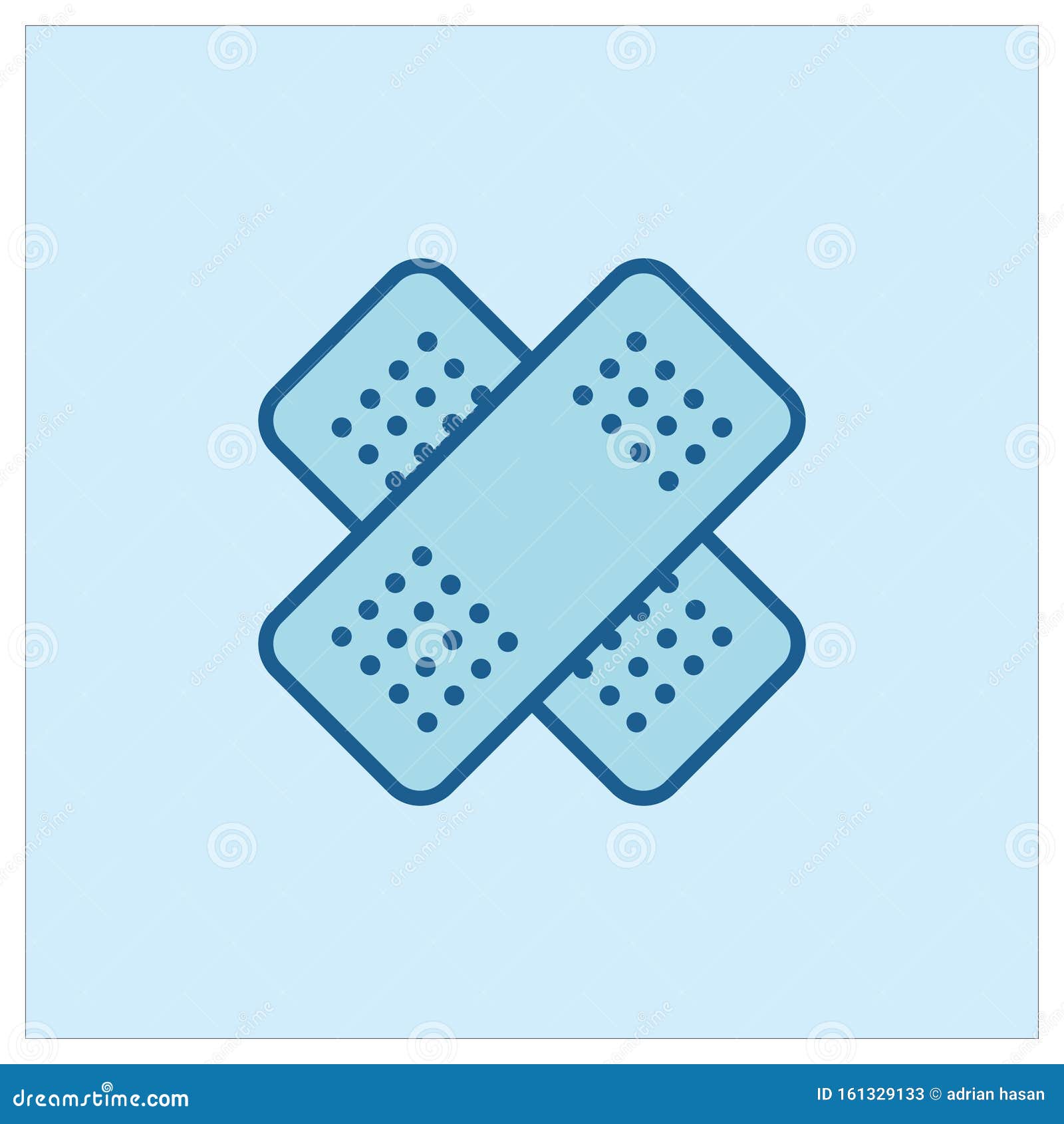 Plaster Simple Blue Health Icon Vector Ilustration Stock Vector ...