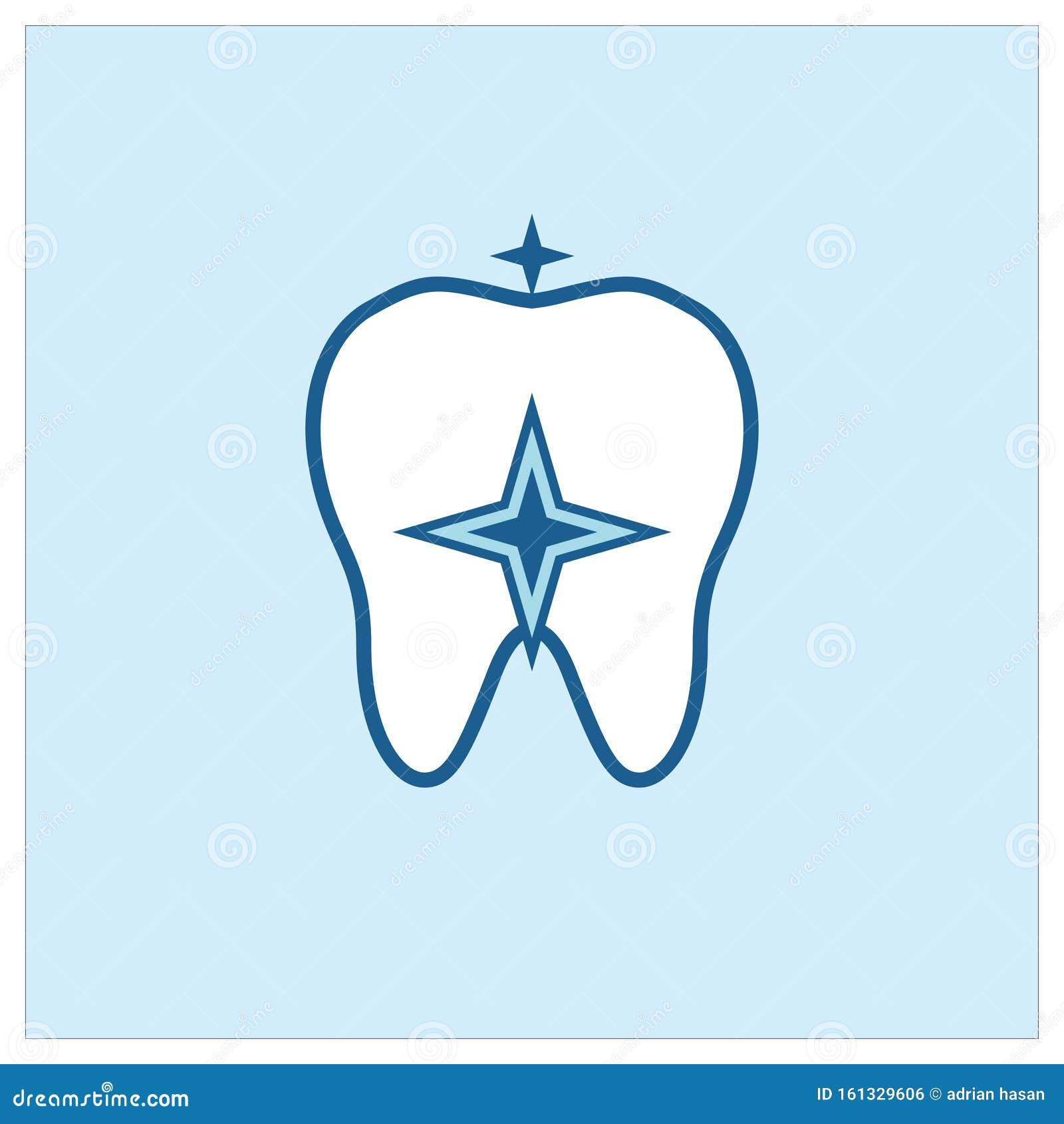 Teeth Simple Blue Health Icon Vector Ilustration Stock Vector ...