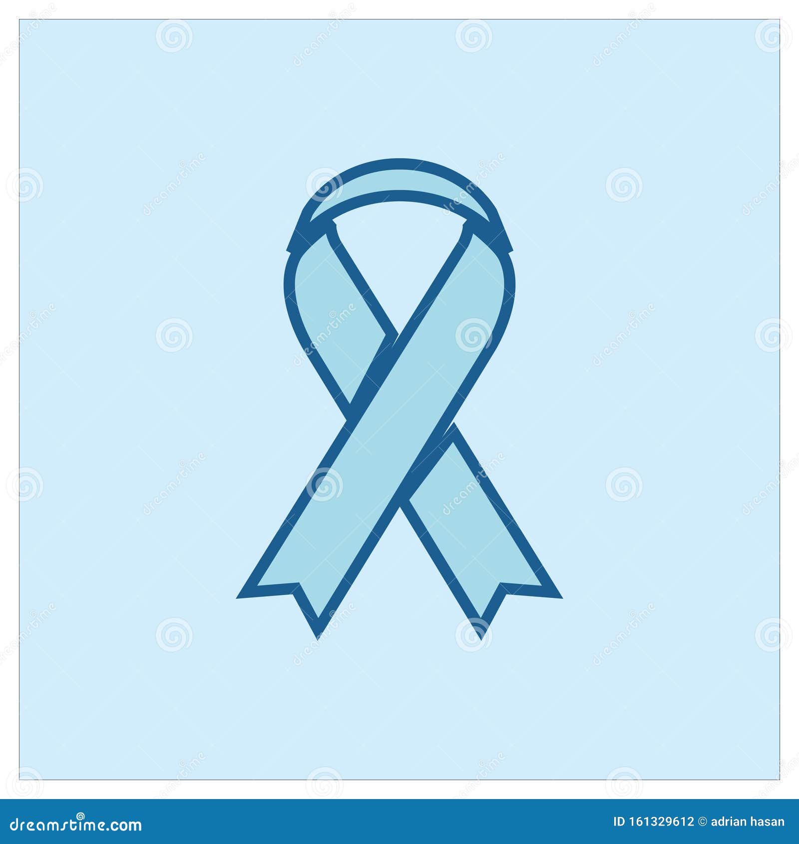 Ribbon Simple Blue Health Icon Vector Ilustration Stock Vector ...
