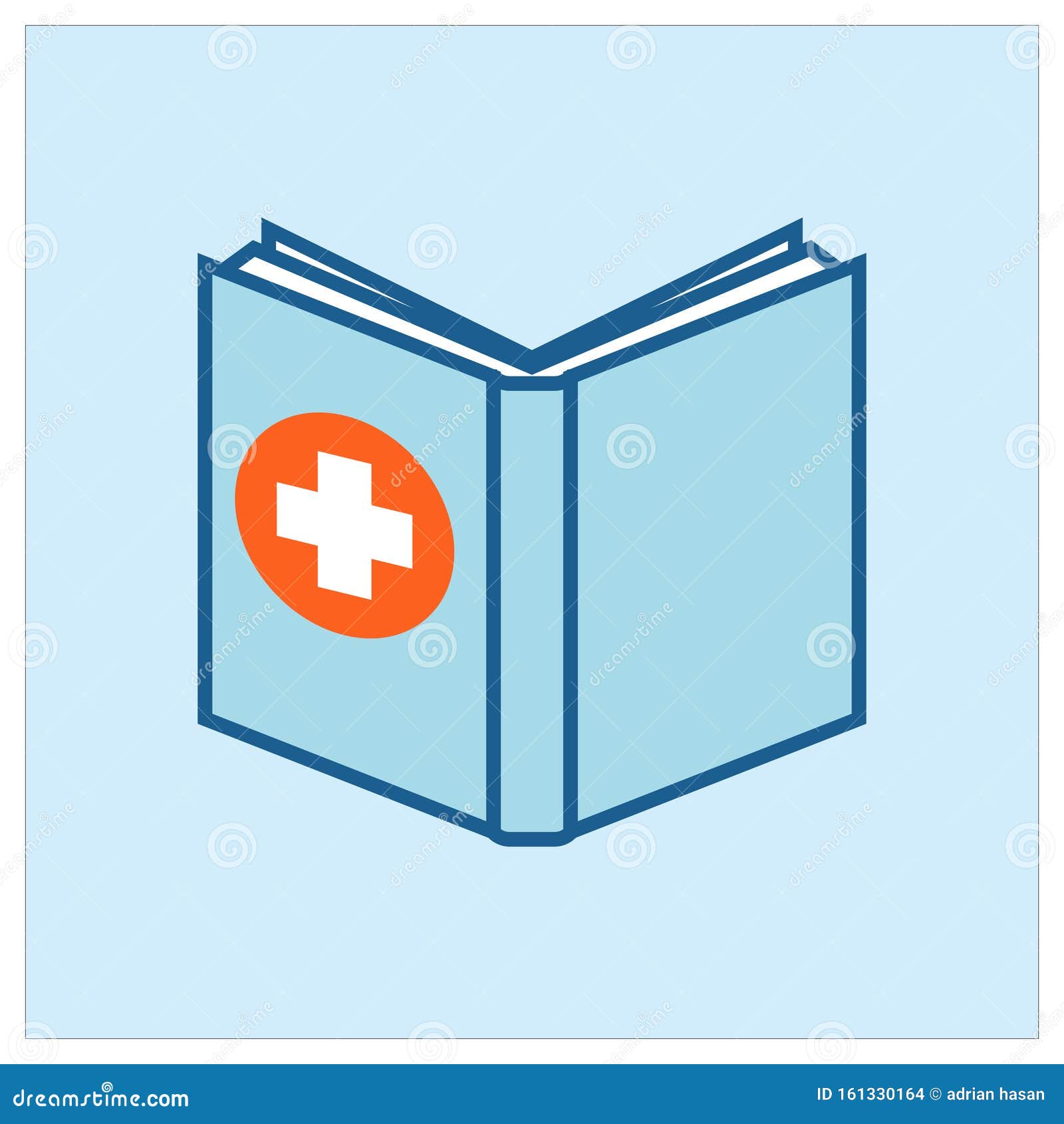Health Book Simple Blue Health Icon Vector Ilustration Stock Vector ...