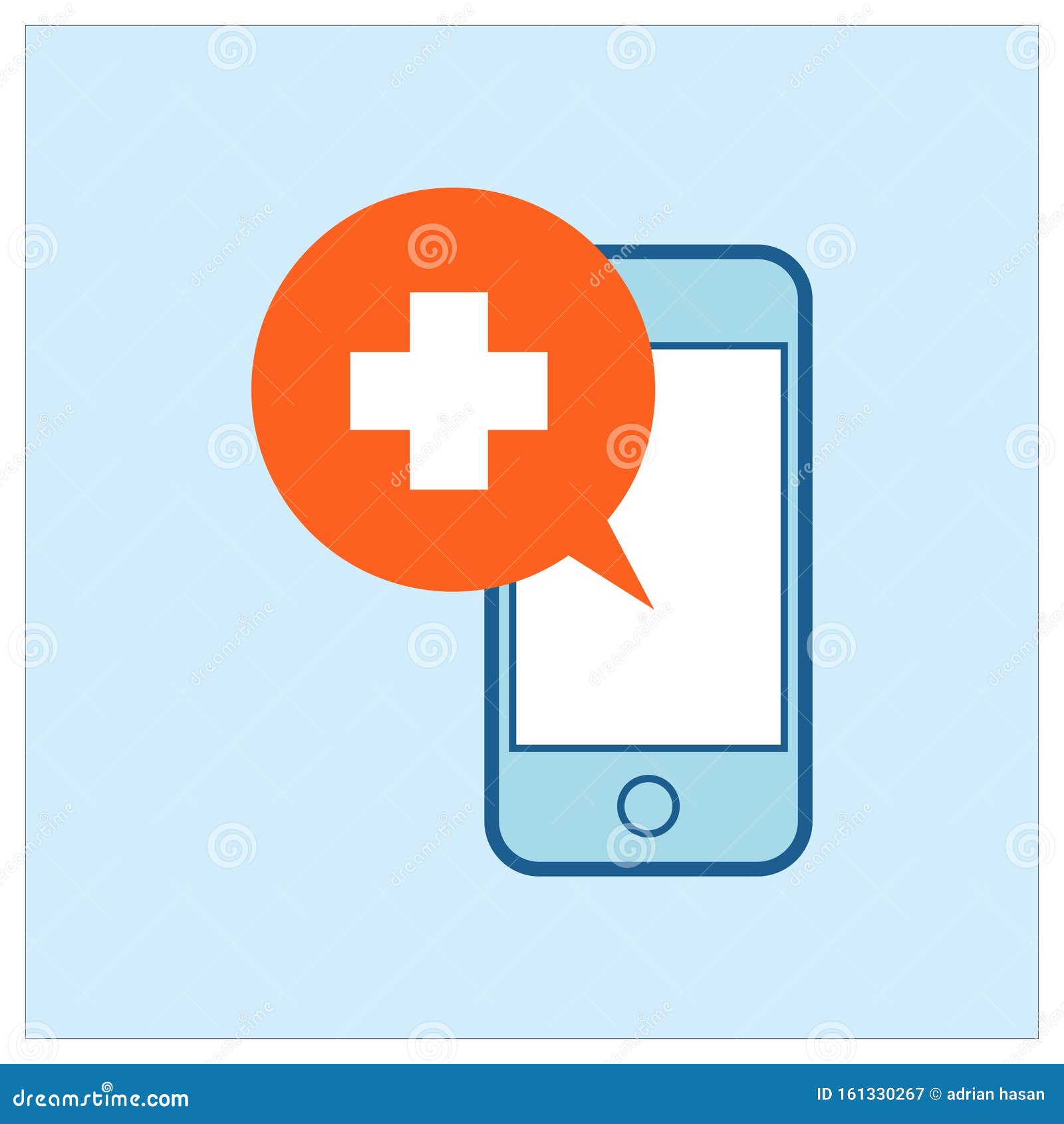 Emergency Call Simple Blue Health Icon Vector Ilustration Stock Vector ...