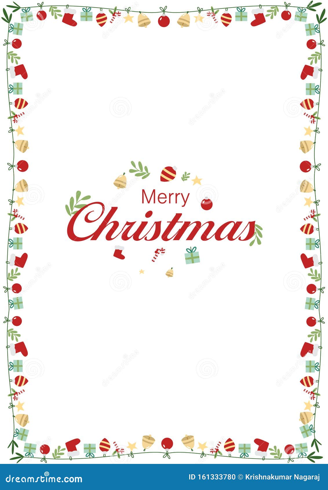 Christmas Border Multi Color Stock Vector - Illustration of border ...