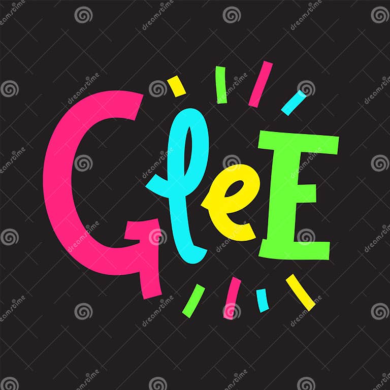 Glee - Inspire Motivational Quote. Hand Drawn Lettering Stock ...