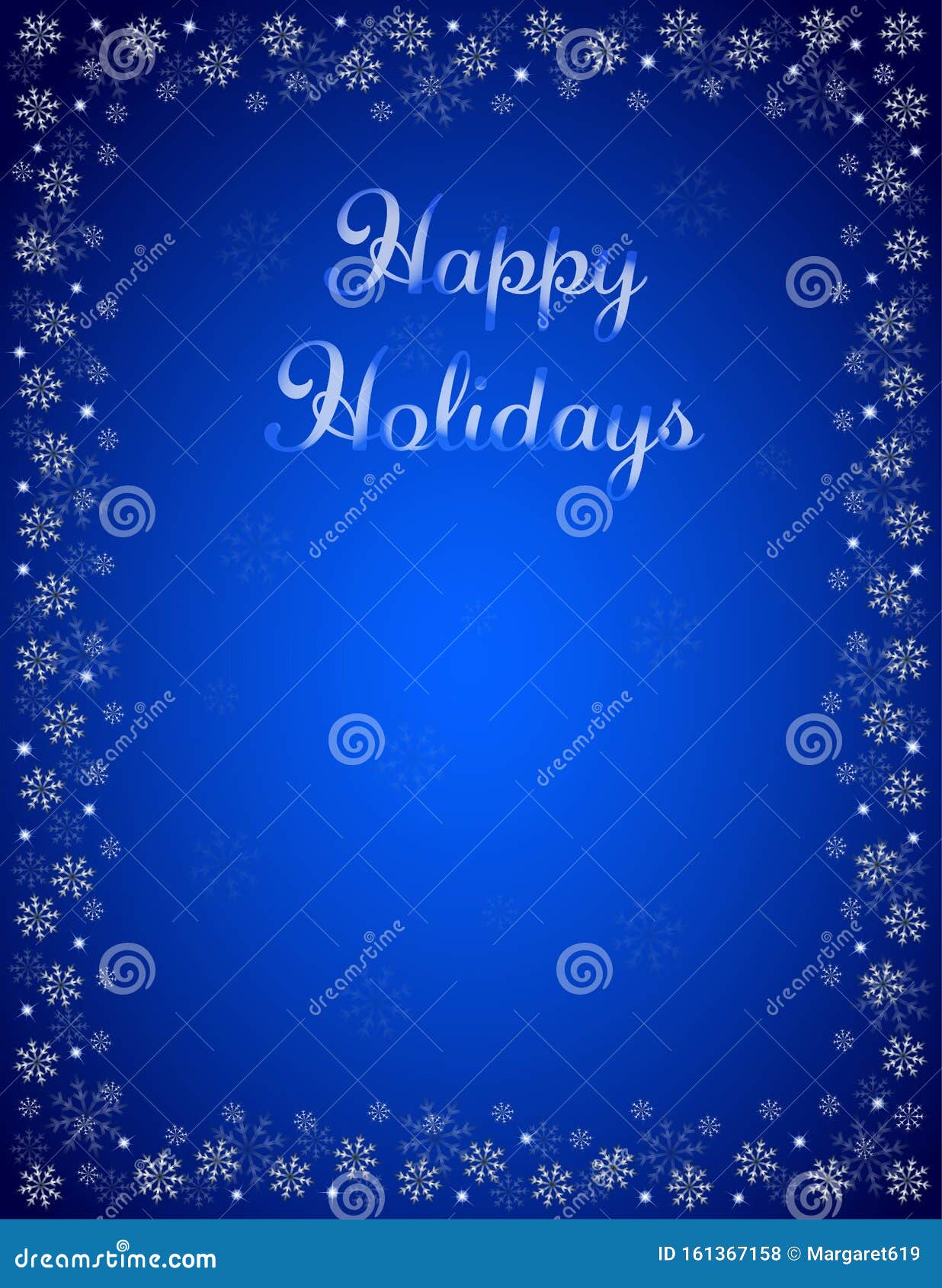 Winter Holiday Greeting Card Template with Snowflakes and Stars.. Stock ...