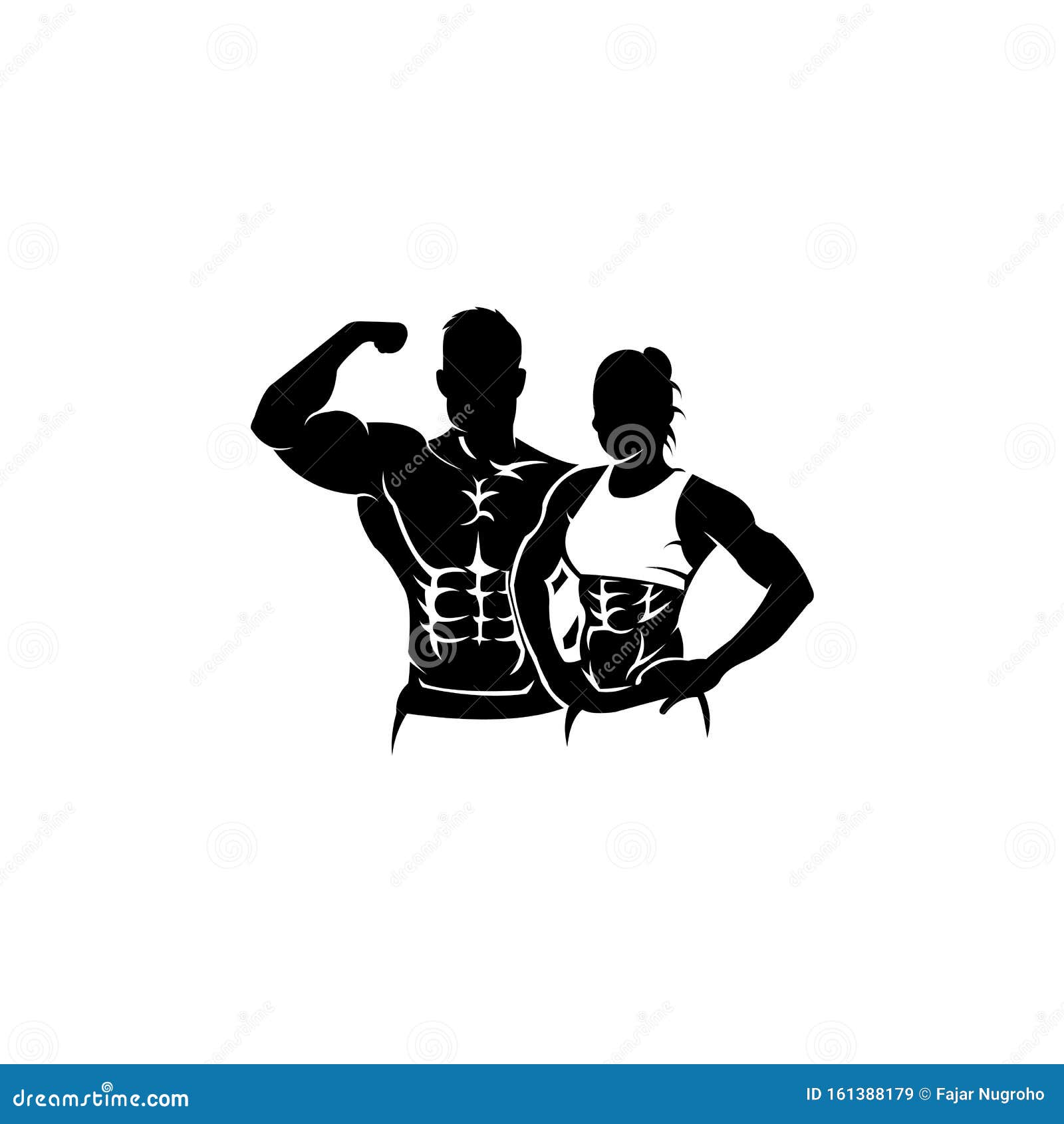 GYM Logo. Bodybuilder Sign. Strong Man And Letters Symbol Vector ...