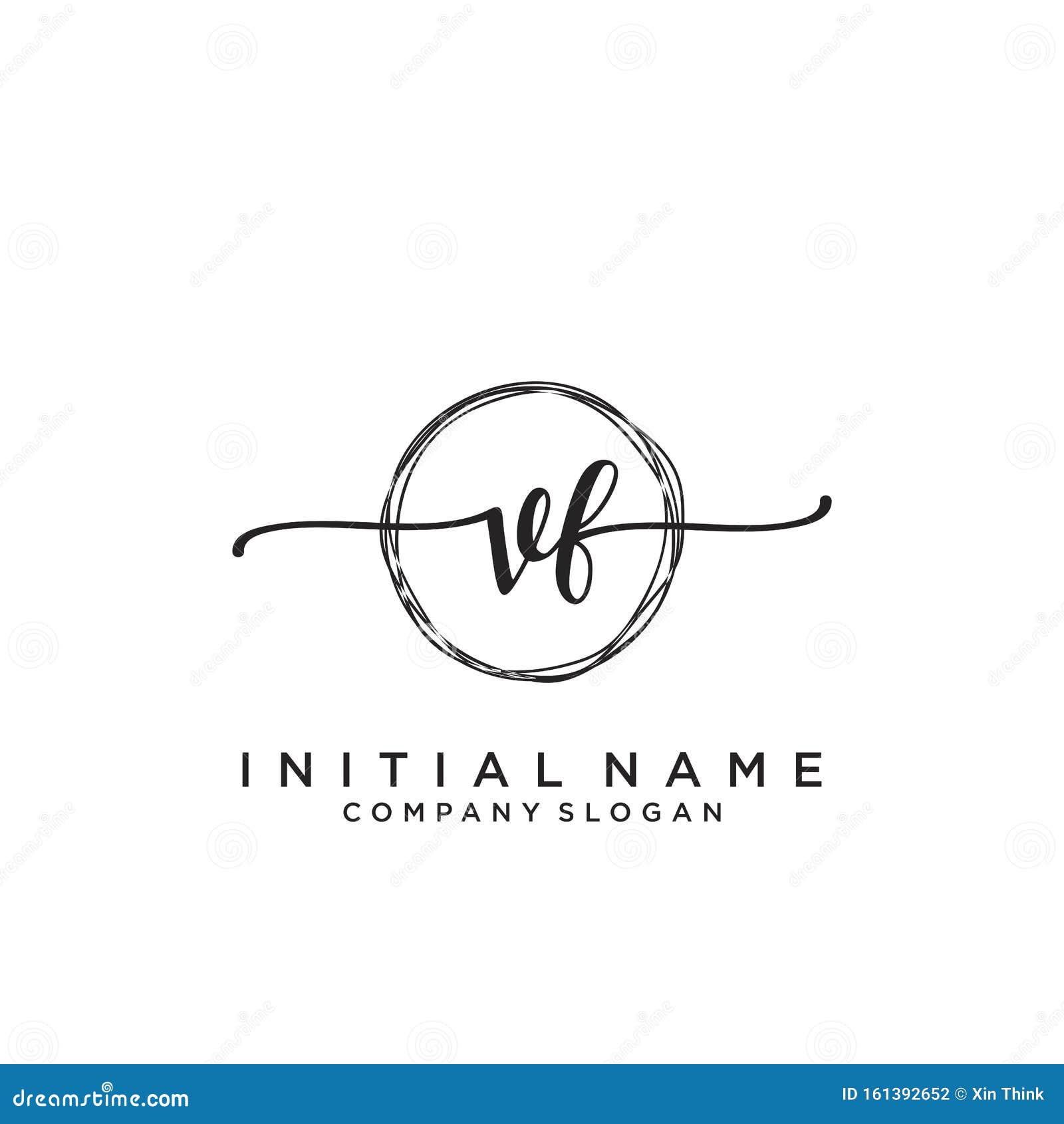 VF Letter Initial Beauty Monogram and Elegant Logo Design, Handwriting ...
