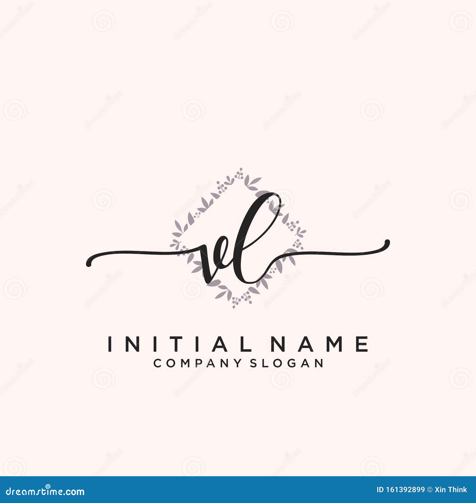 VL Letter Initial Beauty Monogram and Elegant Logo Design, Handwriting ...