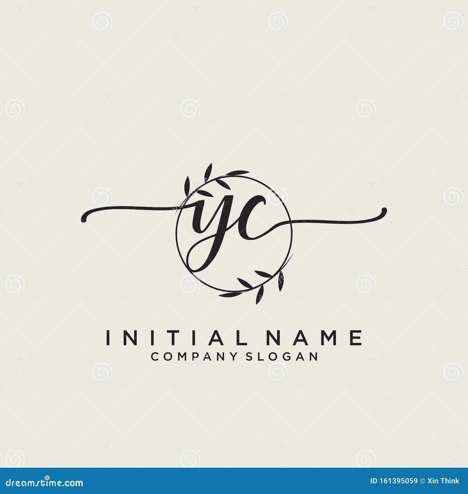 YC Letter Initial Beauty Monogram and Elegant Logo Design, Handwriting ...