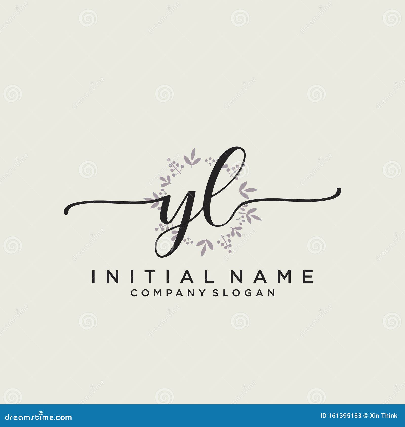 YL Letter Initial Beauty Monogram and Elegant Logo Design, Handwriting ...