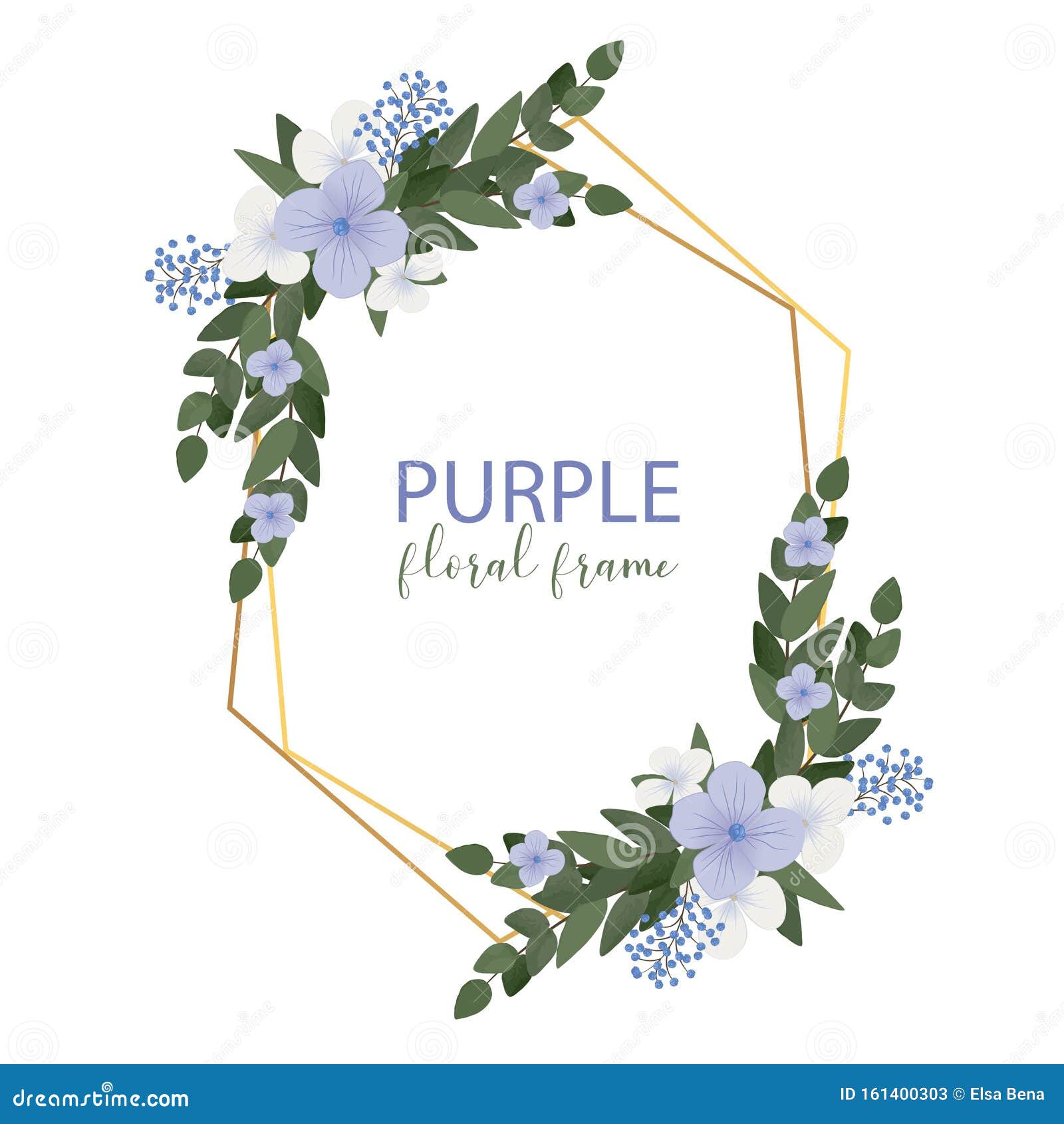 Purple Floral Frame Rustic Style for Decoration Element Stock ...