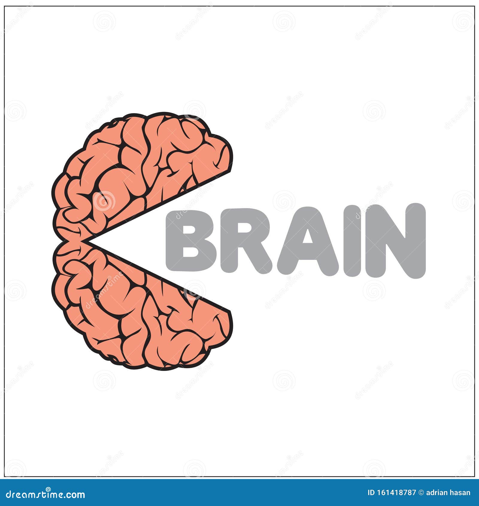 Brain Simple Side View Black Icon, Intellect Symbol Vector Illustration ...