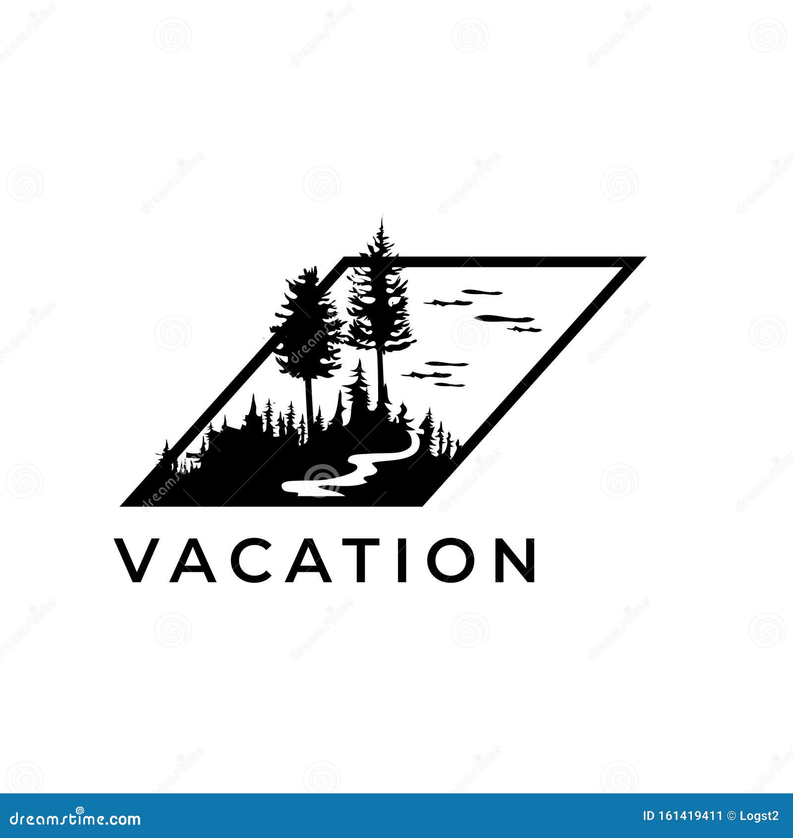 Vacation Vector Logo. Vacation Emblem Stock Illustration - Illustration ...