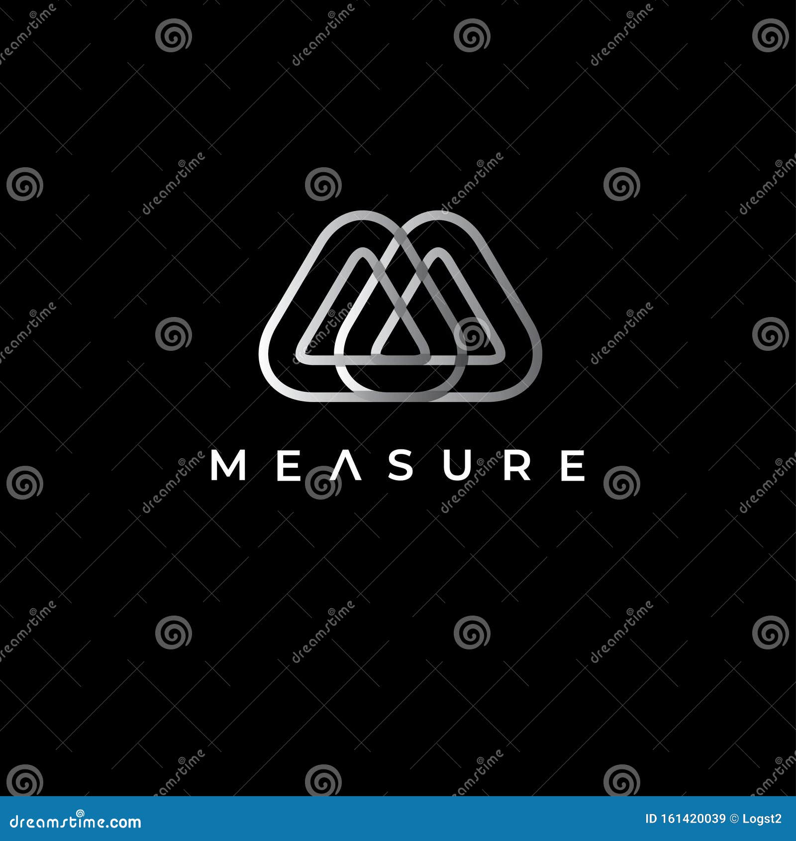 Measurement Vector Sign. M Letter Logo Stock Vector - Illustration of ...