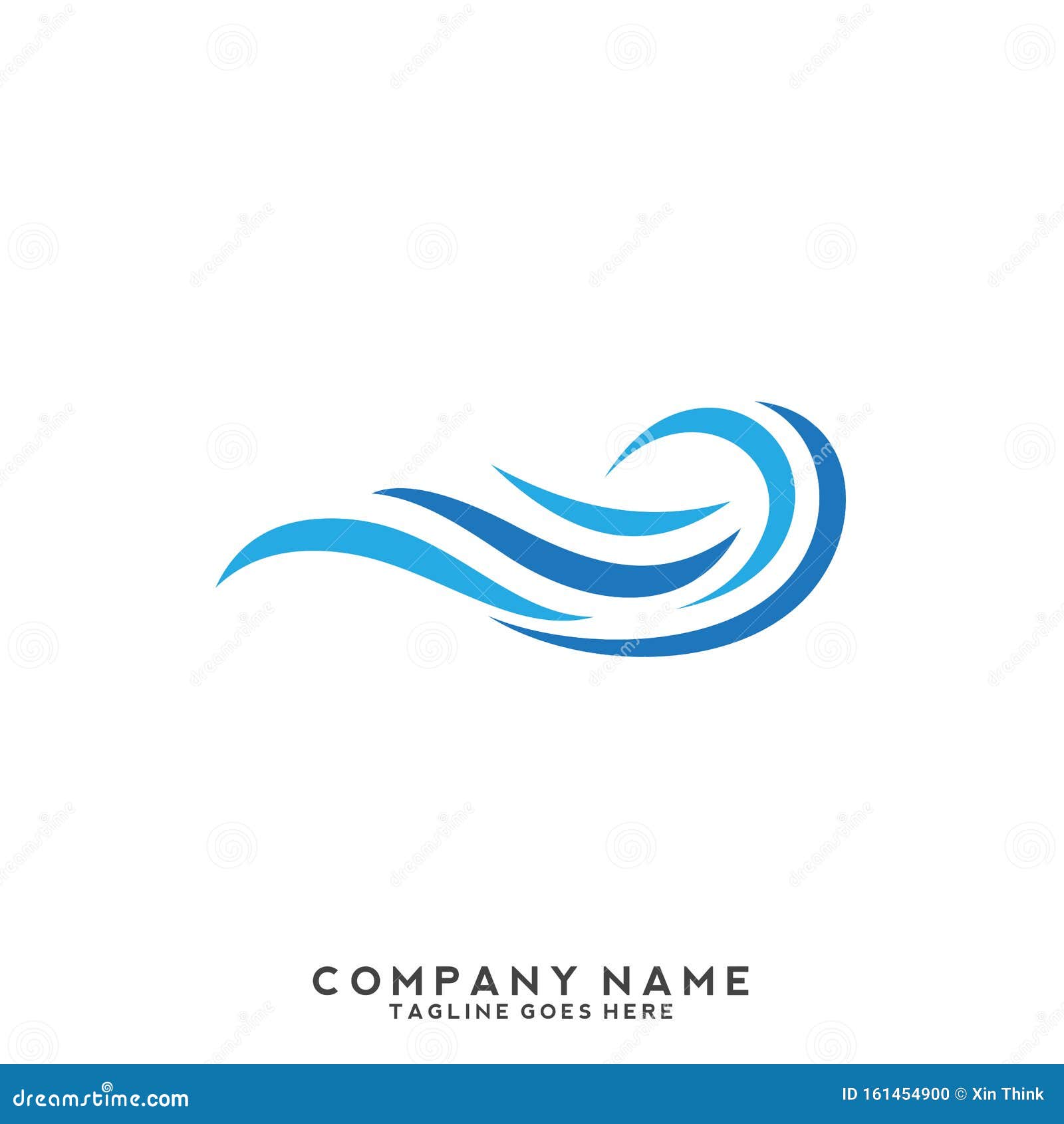 Water wave Logo Template stock vector. Illustration of curve - 161454900