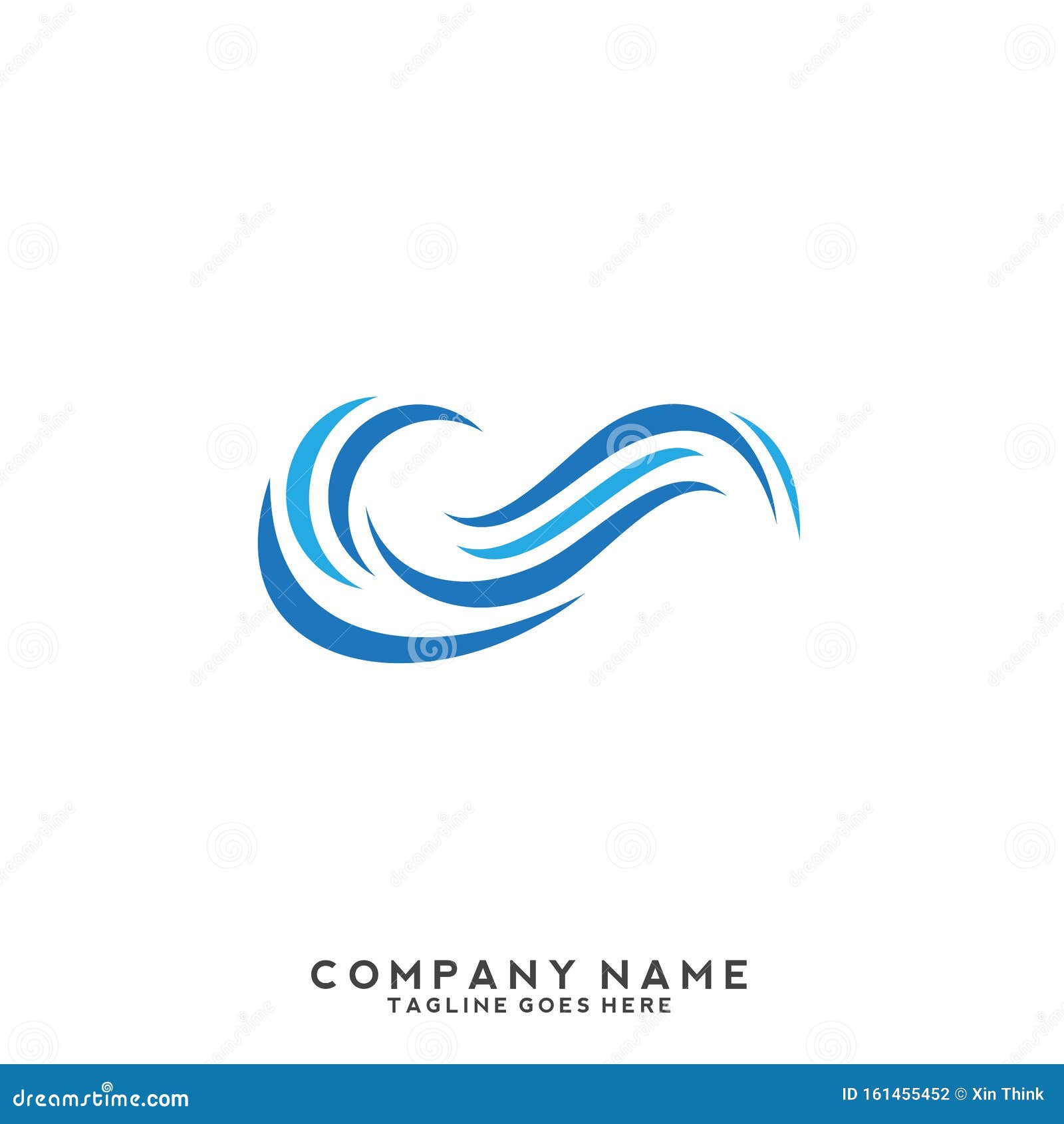 Water wave Logo Template stock vector. Illustration of design - 161455452