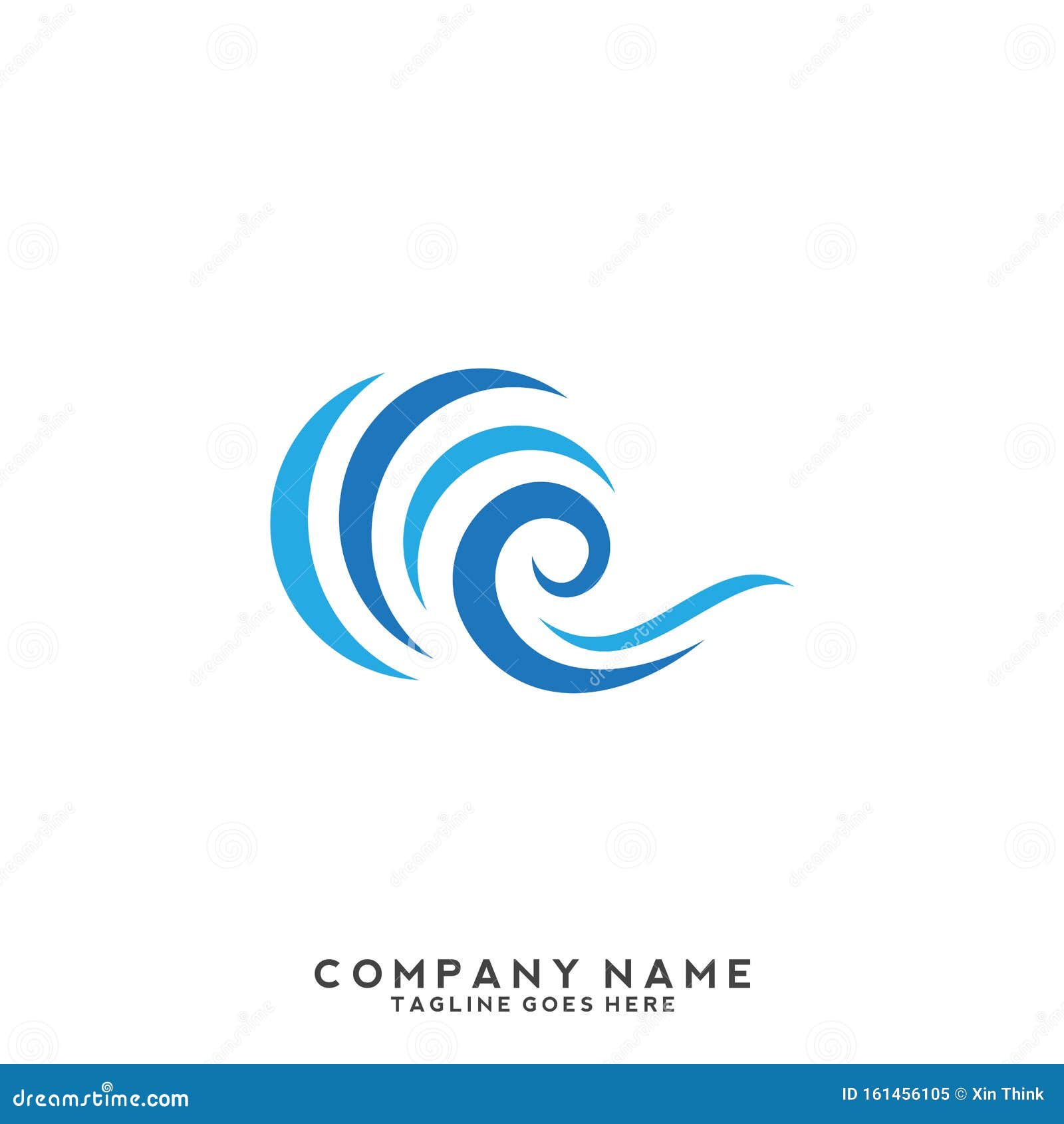 Water wave Logo Template stock vector. Illustration of agency - 161456105