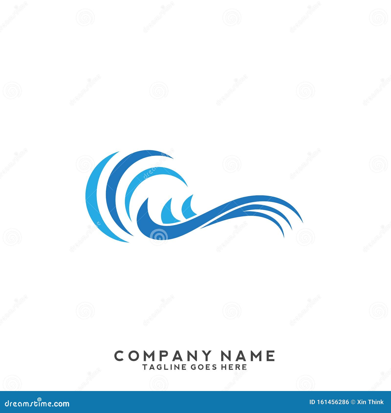 Water wave Logo Template stock vector. Illustration of logo - 161456286