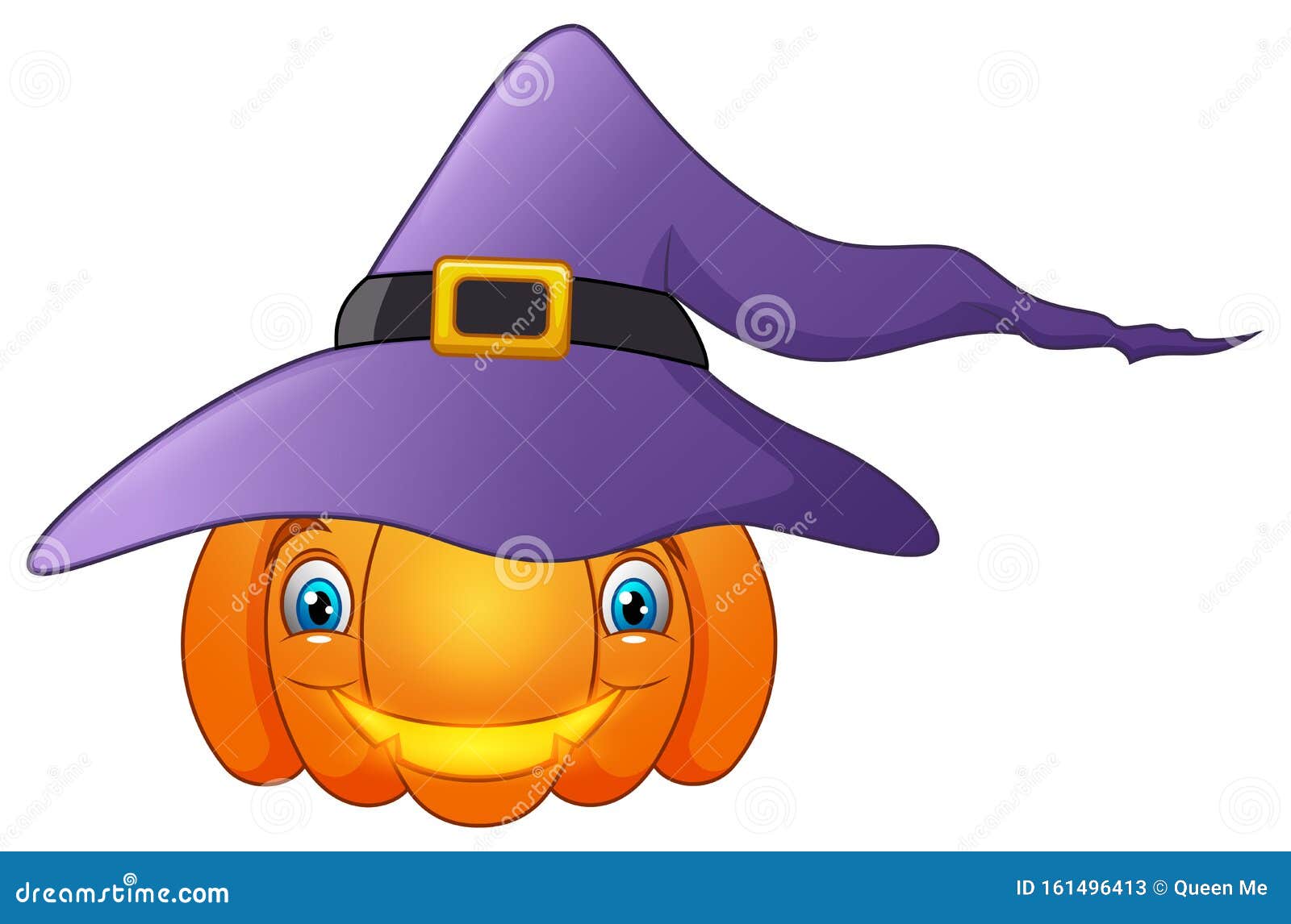 Cartoon Cute Pumpkin Witch Illustration Stock Illustration ...