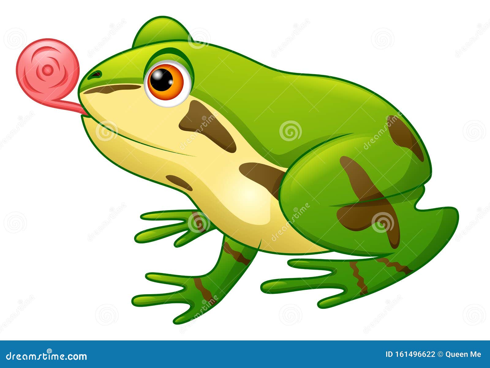 An Illustration of a Cute Cartoon Frog Mascot Character Stock ...