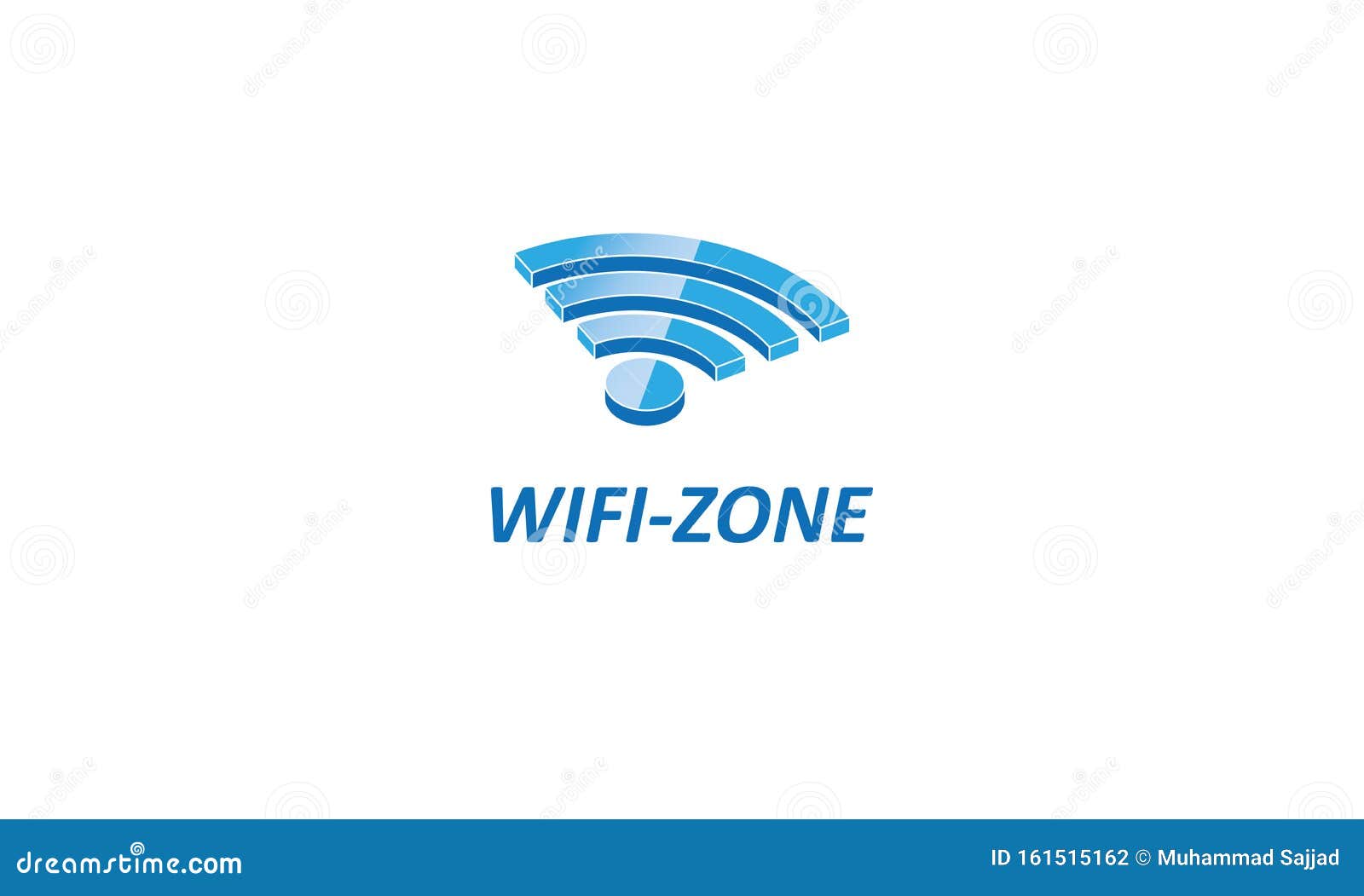 Vector 3D Wifi Wireless Connection Logo Wifi Icon Wifi Sign Stock ...
