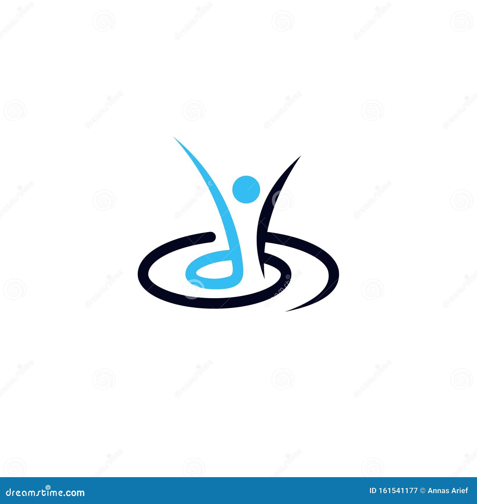 Modern Generic Blue Spiral Illustration Healthy Movement Stock Vector ...