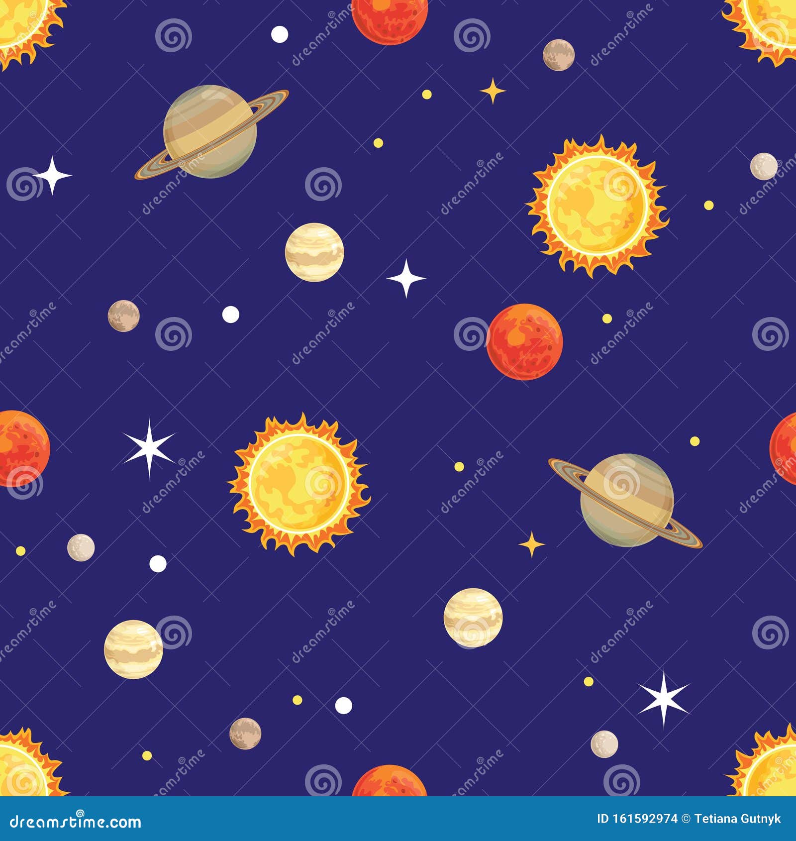 PrintCosmos Seamless Pattern. Vector Illustration of Universe, Stars ...