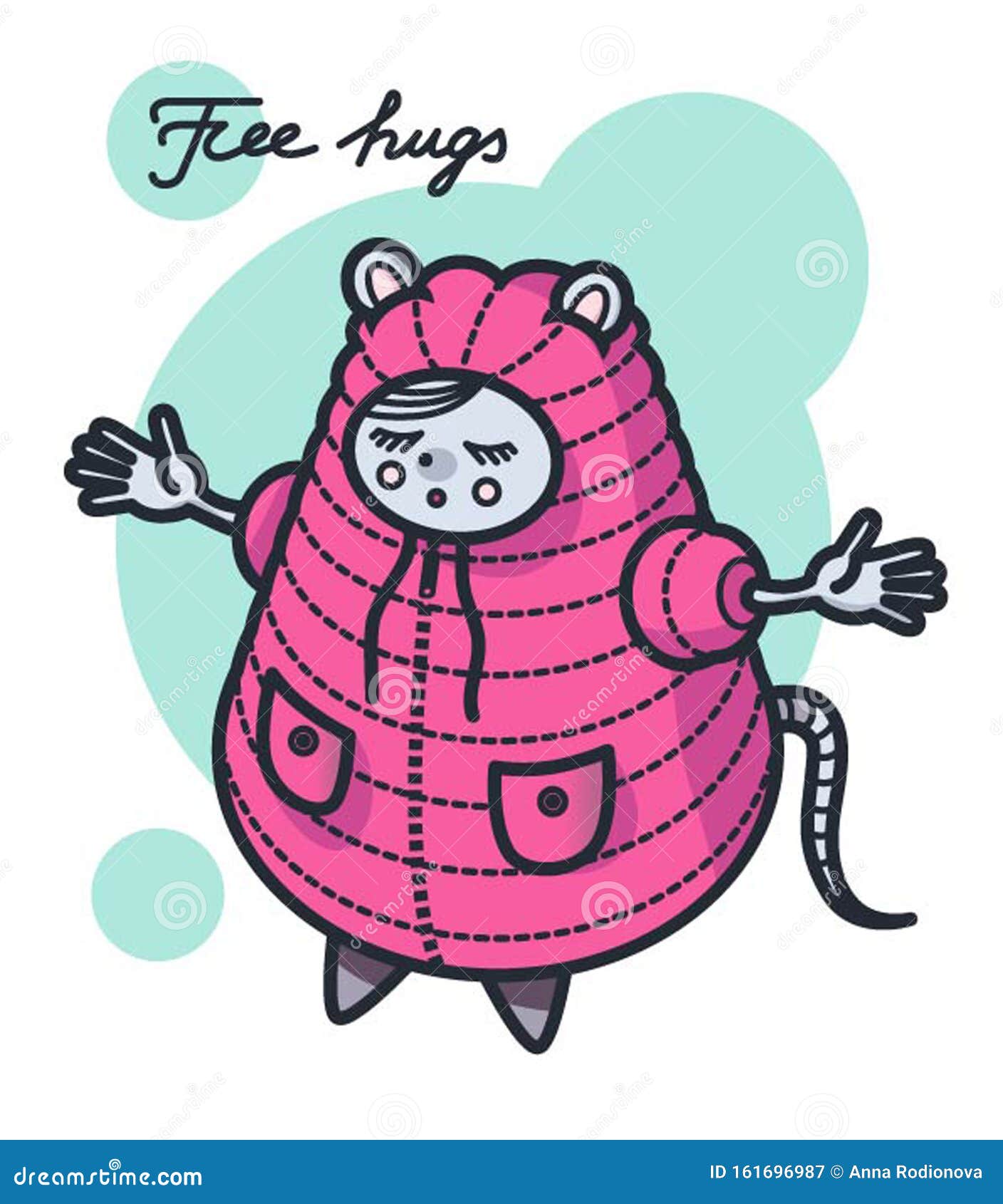 Mouse offers free hugs stock vector. Illustration of hugs - 161696987