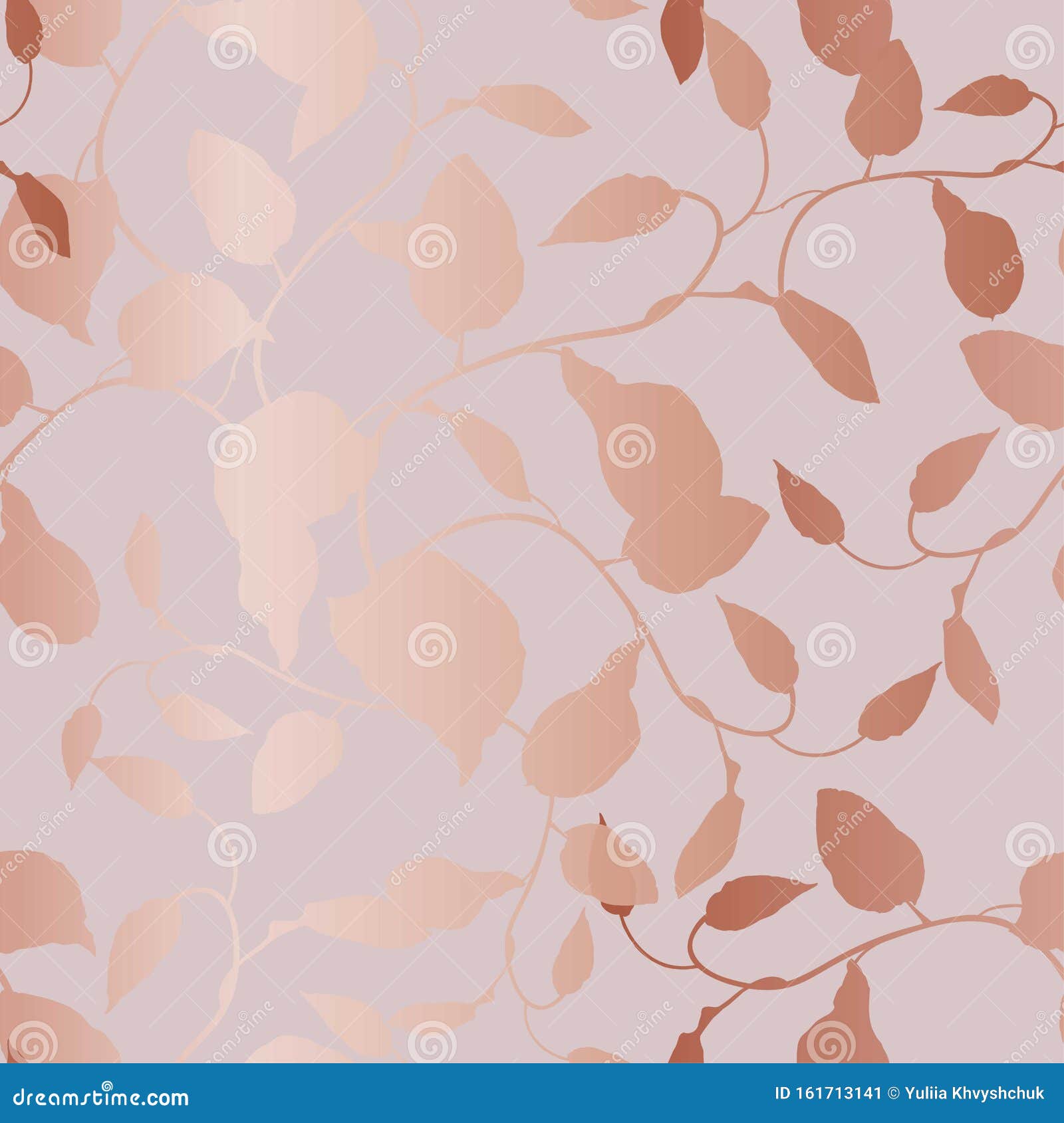 Rose Gold. Elegant Decorative Floral Seamless Pattern for Printing ...