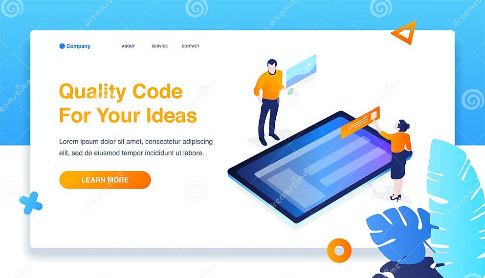 Man and Woman Standing in Front of Tablet, Build Website, User ...