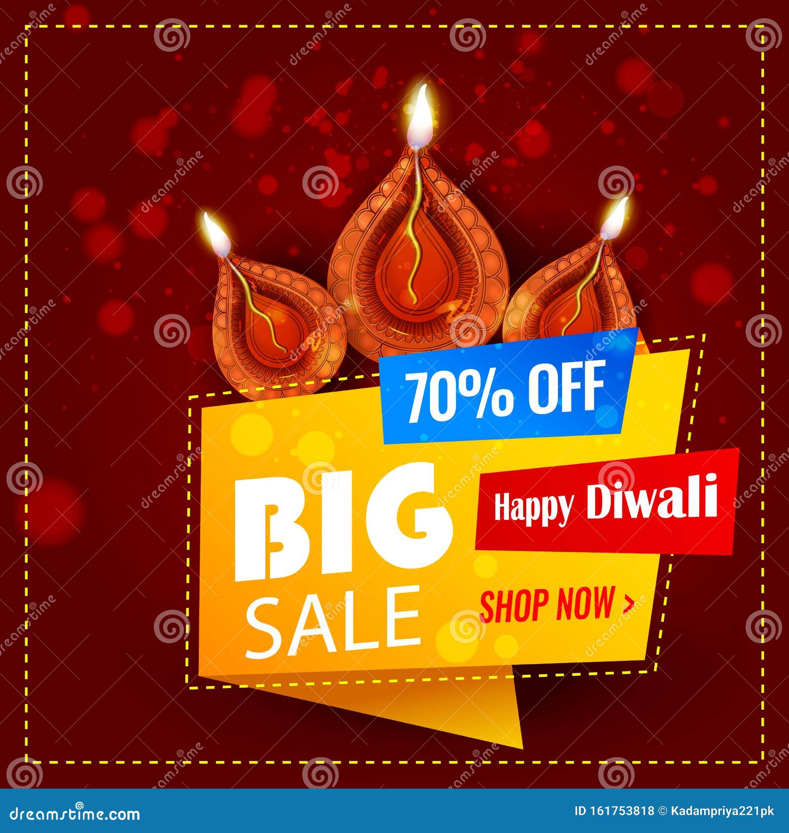 Festival Sale Template Design on Floral Background Stock Illustration ...