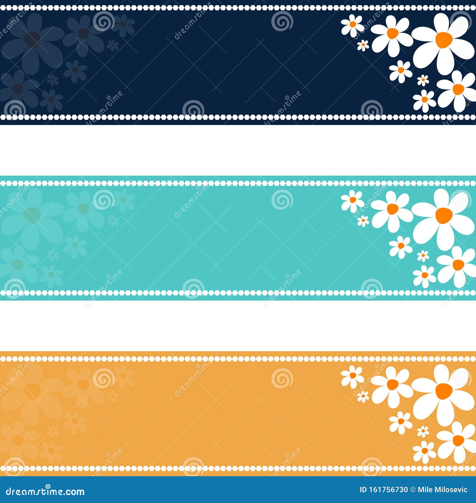 Set of Floral Banner. Pattern for Your Design Stock Vector ...