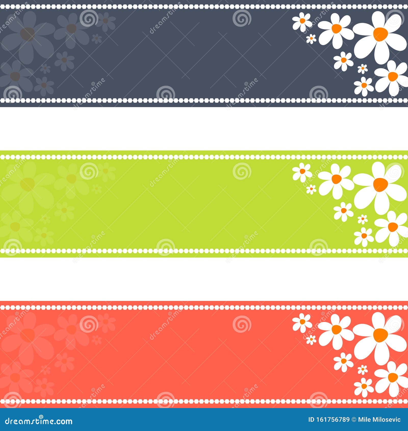 Set of Floral Banner. Pattern for Your Design Stock Vector ...