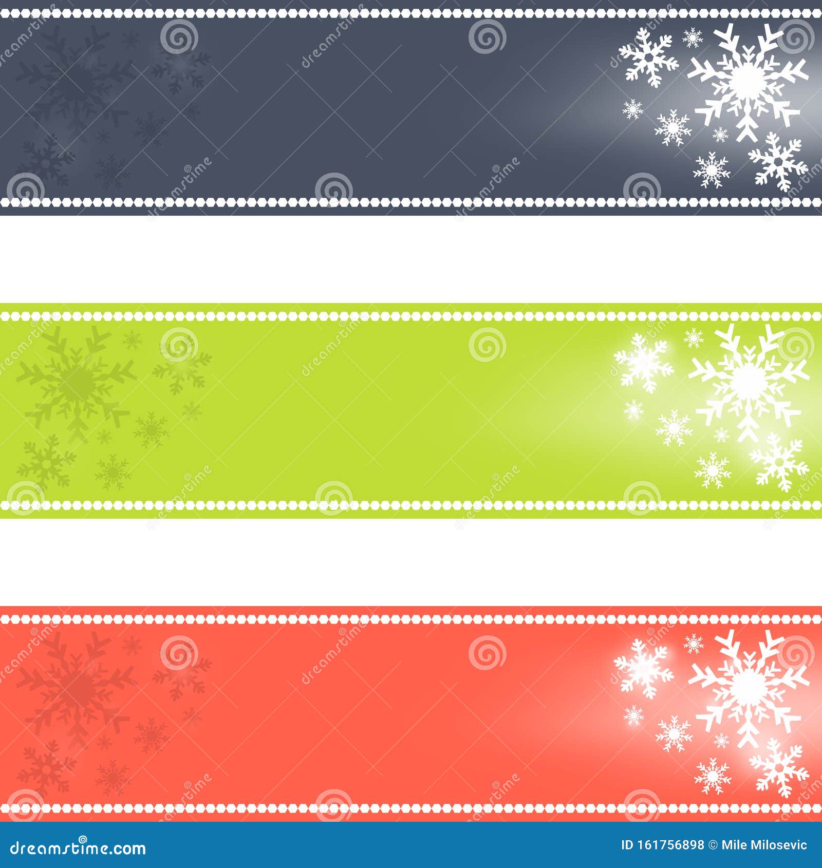 Set of Snowflake Banner. Pattern for Your Design Stock Vector ...
