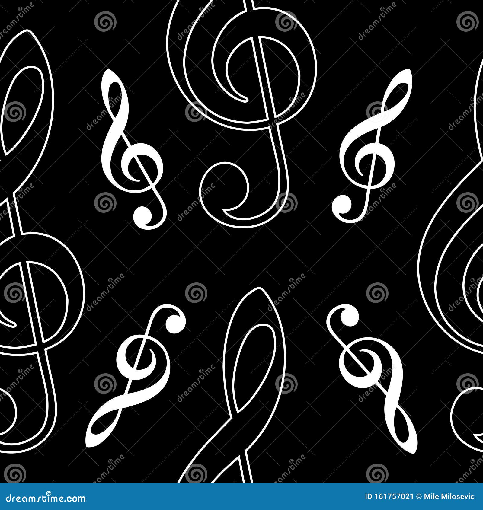 Abstract Music Notes Pattern Background, Vector Graphic Illustration ...