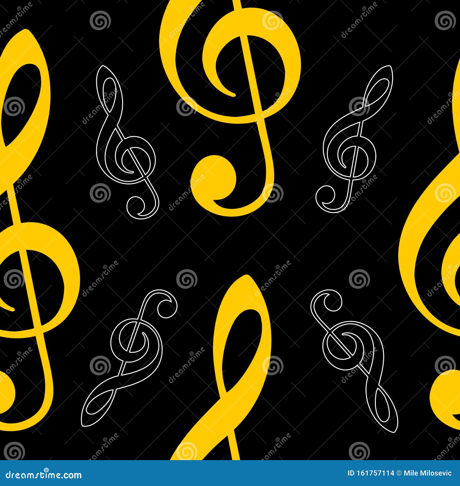 Abstract Music Notes Pattern Background, Vector Graphic Illustration ...