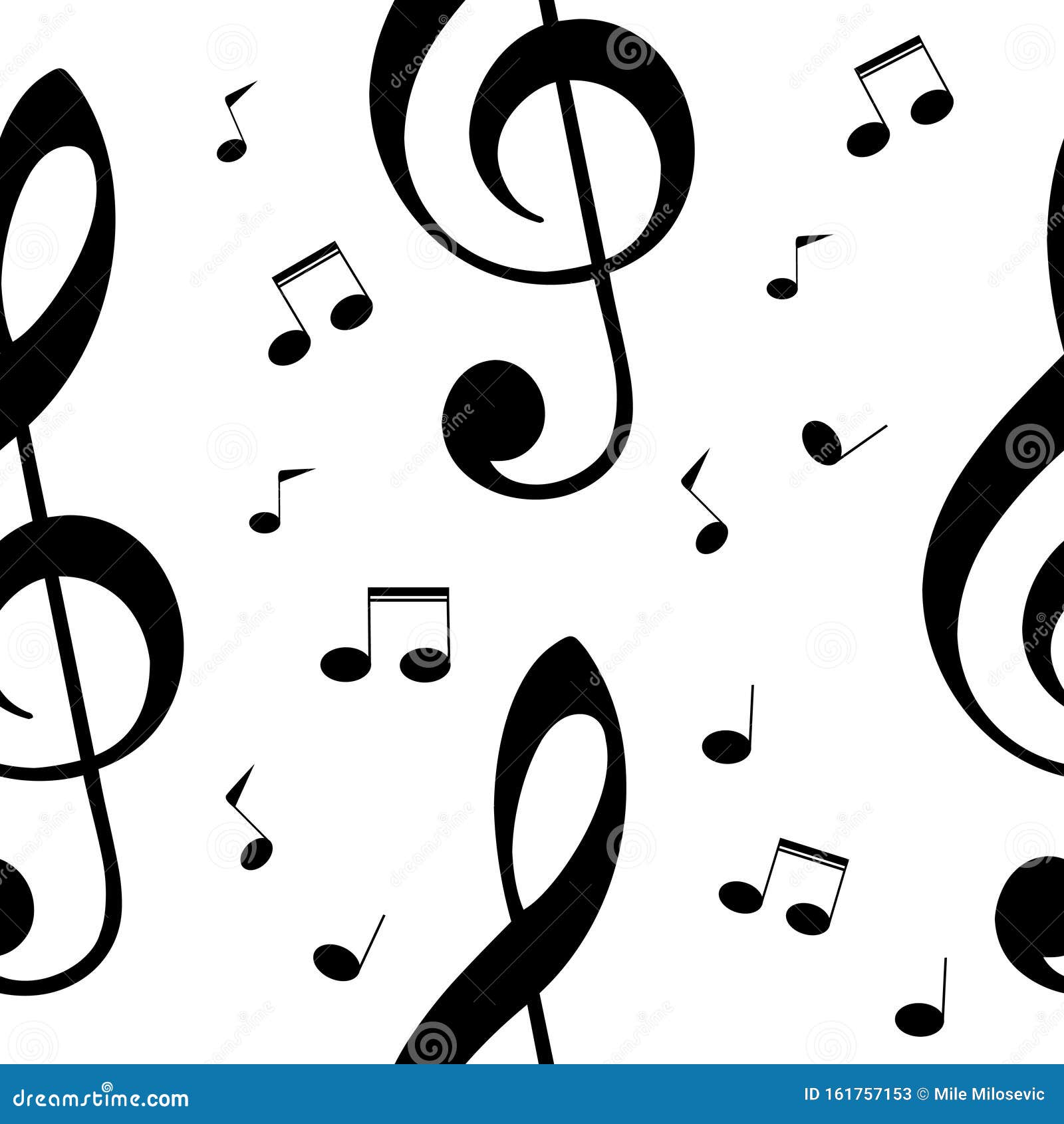 Abstract Music Notes Pattern Background, Vector Graphic Illustration ...